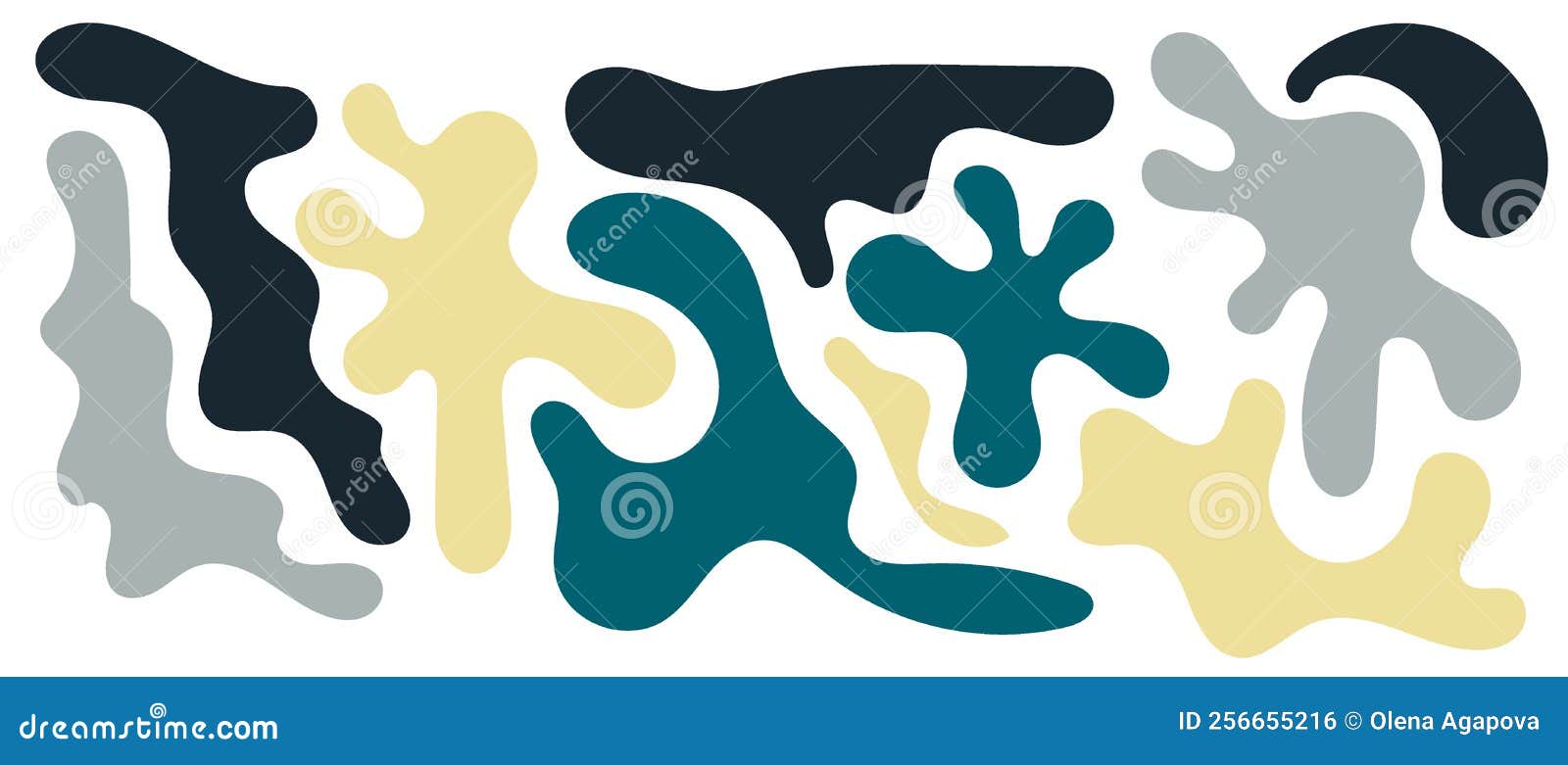 Bloho Color Irregular Blob, Set of Abstract Organic Shapes. Abstract Irregular Random Blobs ...