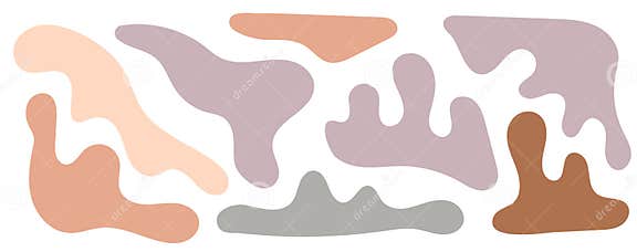 Bloho Color Irregular Blob, Set of Abstract Organic Shapes. Abstract Irregular Random Blobs ...