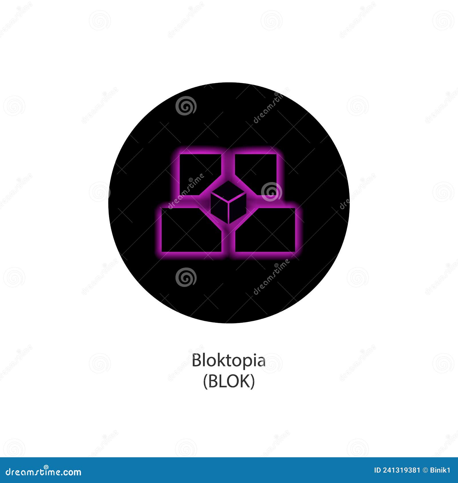Bloktopia Decentralized Metaverse Cryptocurrency Platform Vector Logo ...