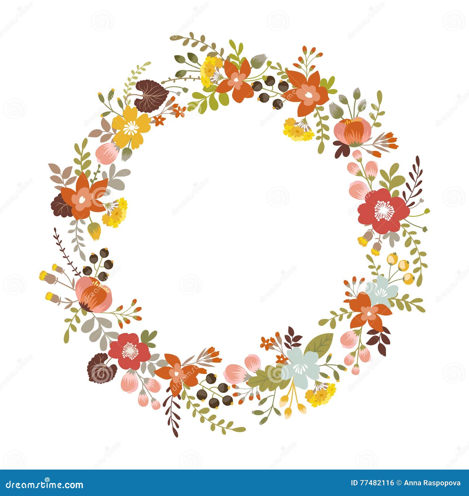 Blom- krans vektor illustrationer. Illustration av kronärtskockan ...