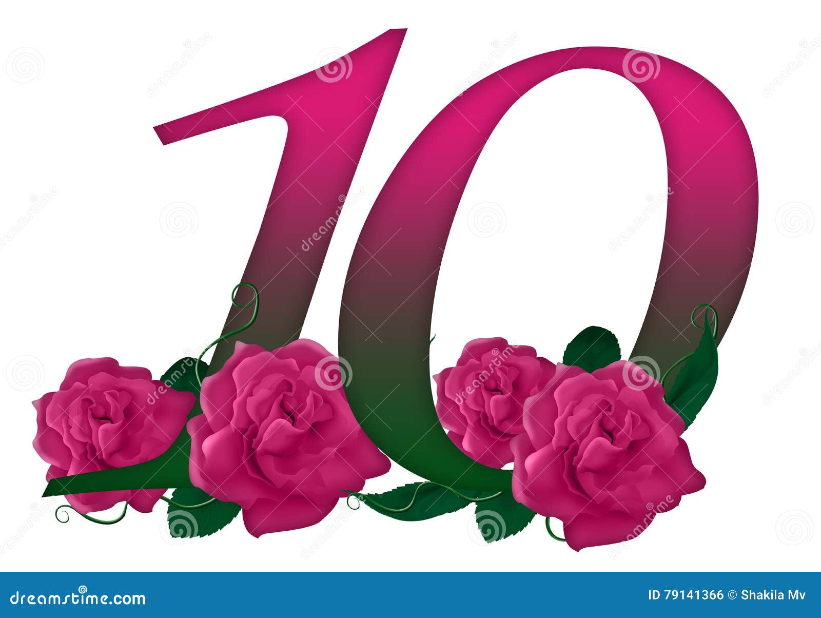 Blom- nummer 10 stock illustrationer. Illustration av blomma - 79141366