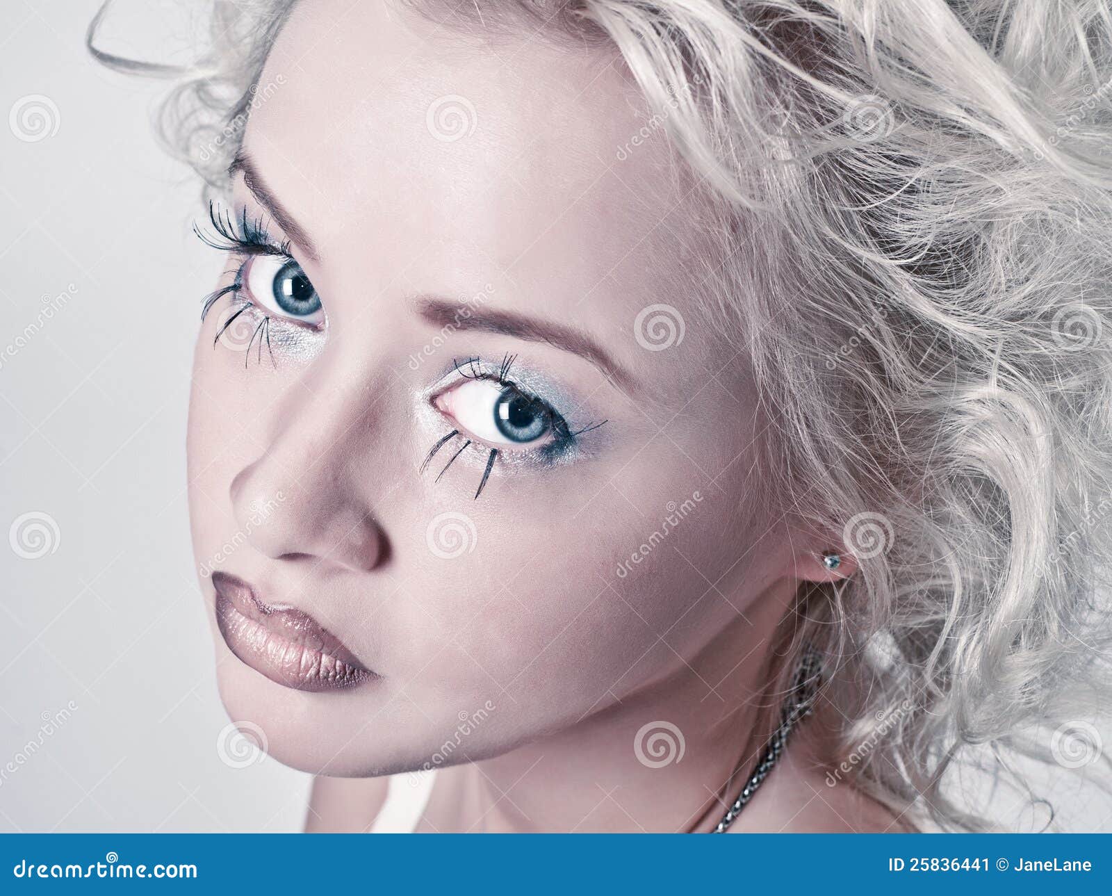 Blond Beauty Portrait with Original Make Up Stock Image - Image of ...