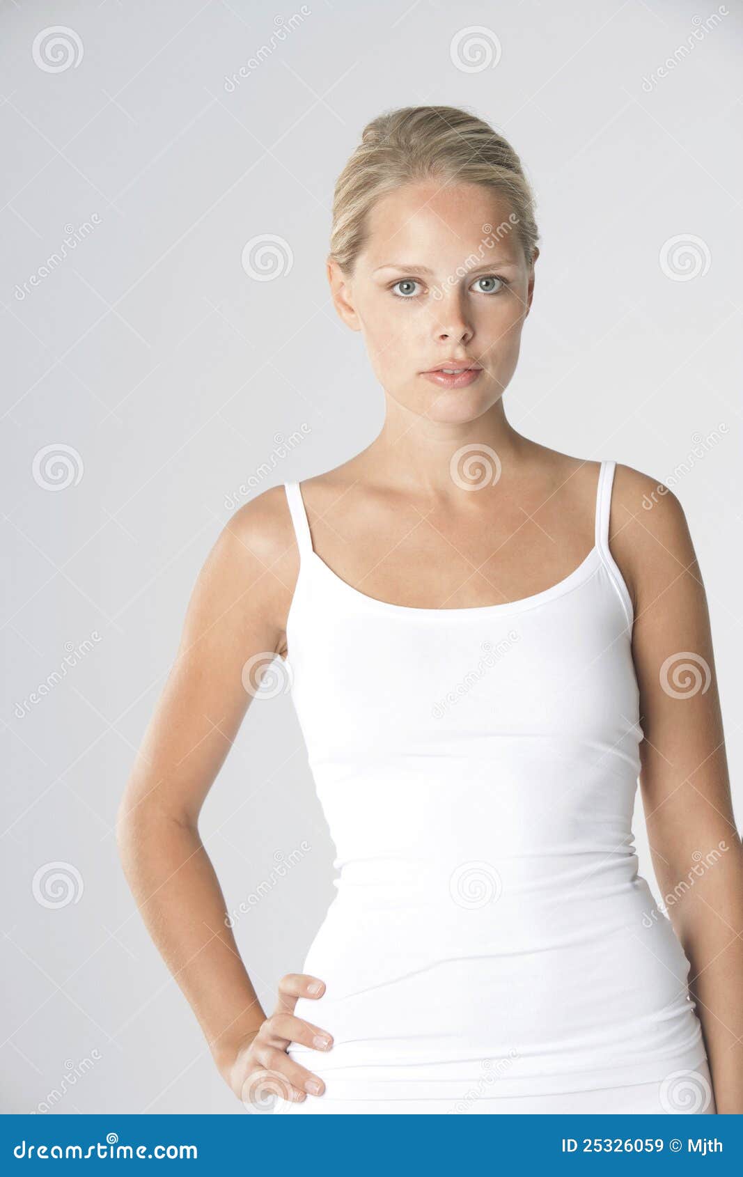 Blond with Body on Plain Background. Stock Image - Image of beauty ...