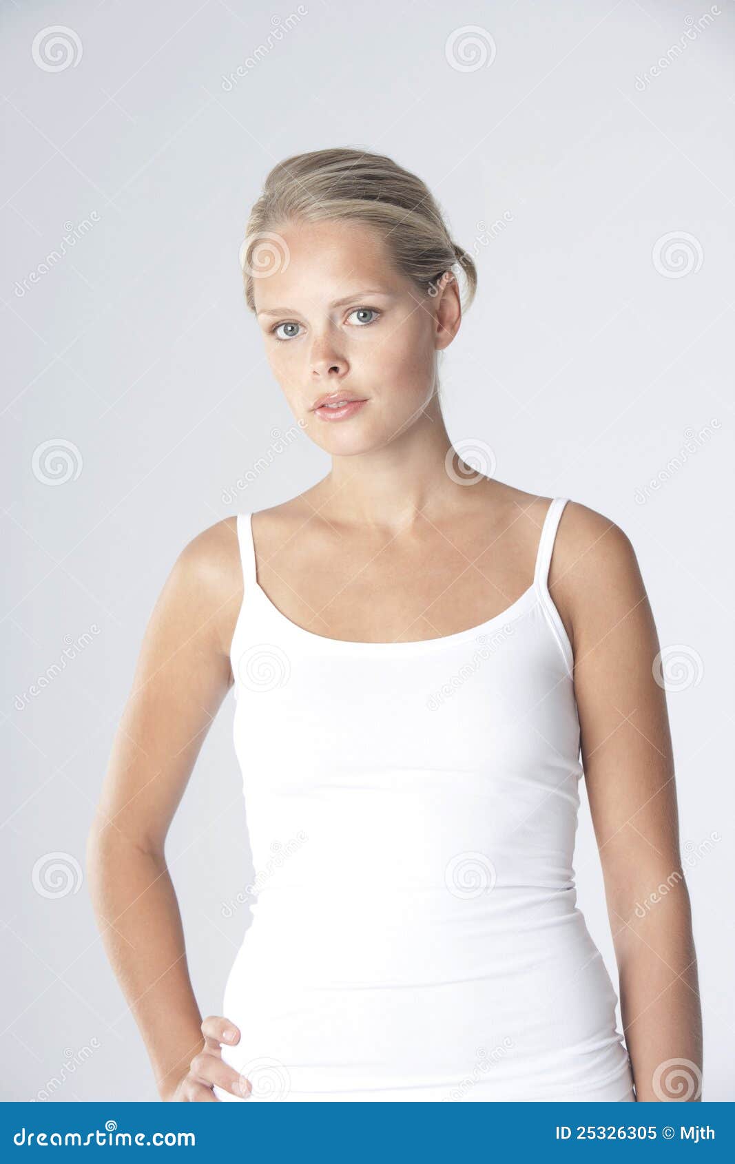 Blond with Body on Plain Background. Stock Image - Image of fresh ...