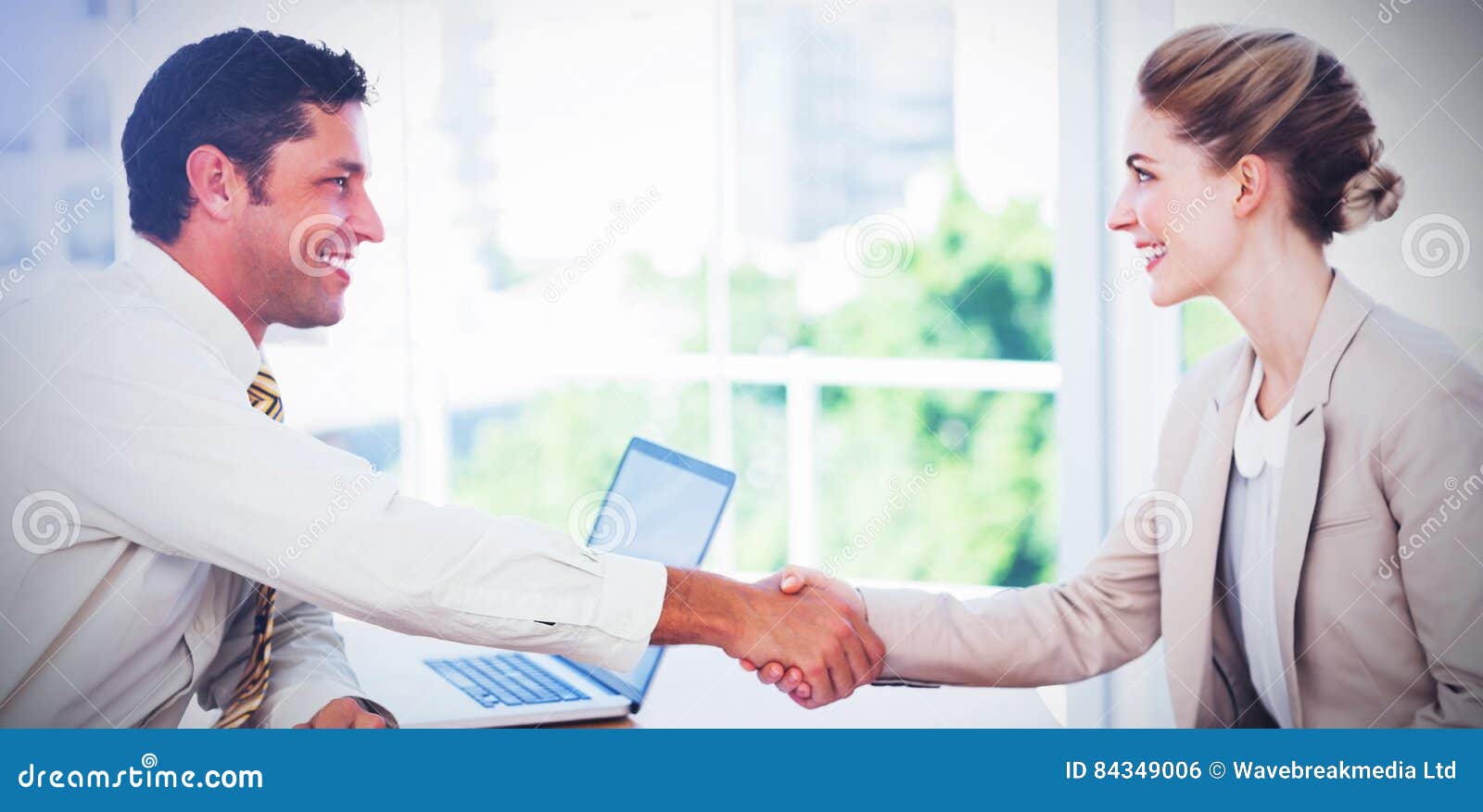 Blond Businesswoman Having an Interview Stock Illustration ...