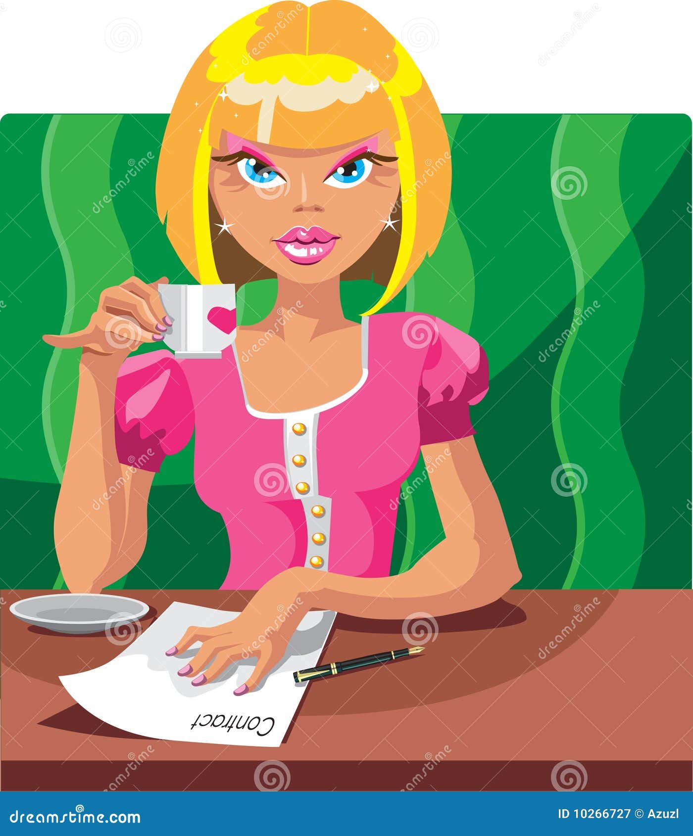 Blond damned wretch stock vector. Illustration of european - 10266727