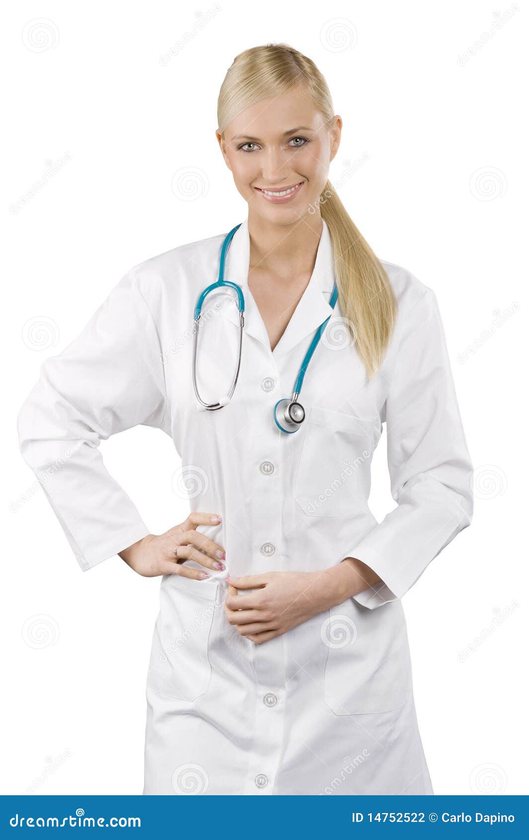 The blond doctor stock photo. Image of female, portrait - 14752522