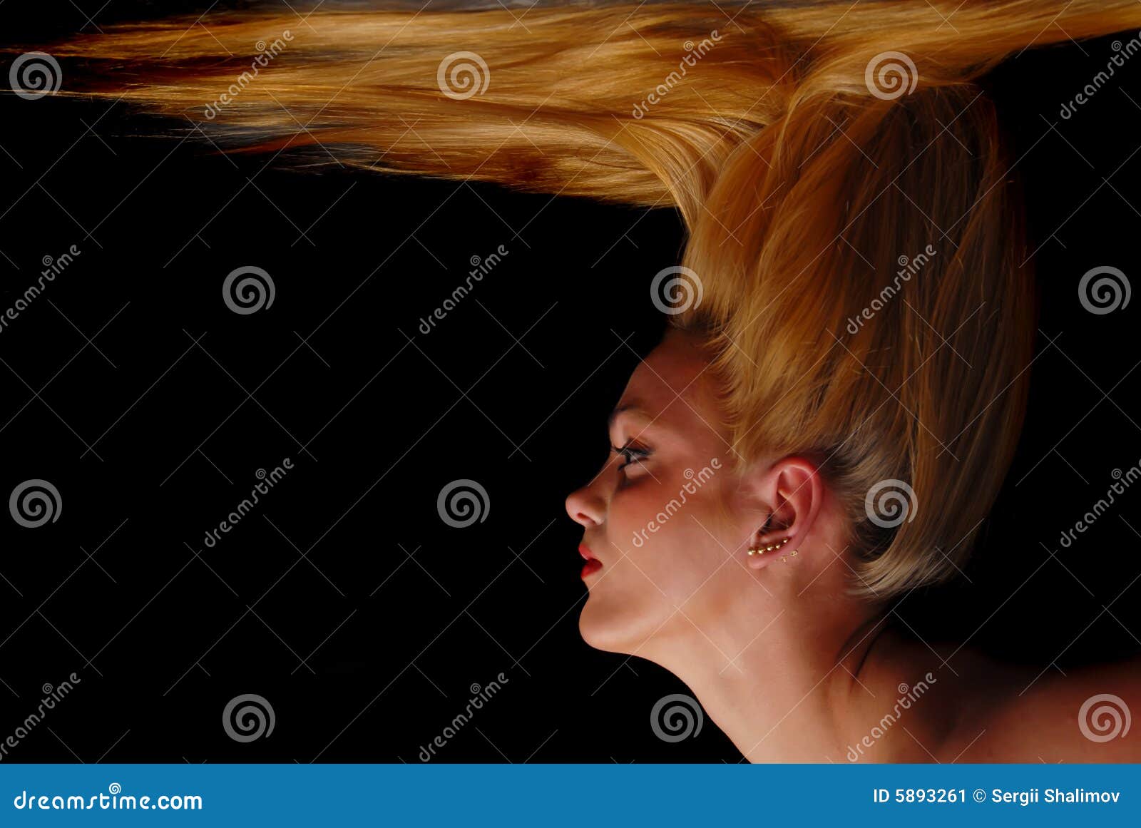 Blond Down Falling Girl Hair Her 库存图片 - 图片 包括有 头发, 淫荡: 5893261