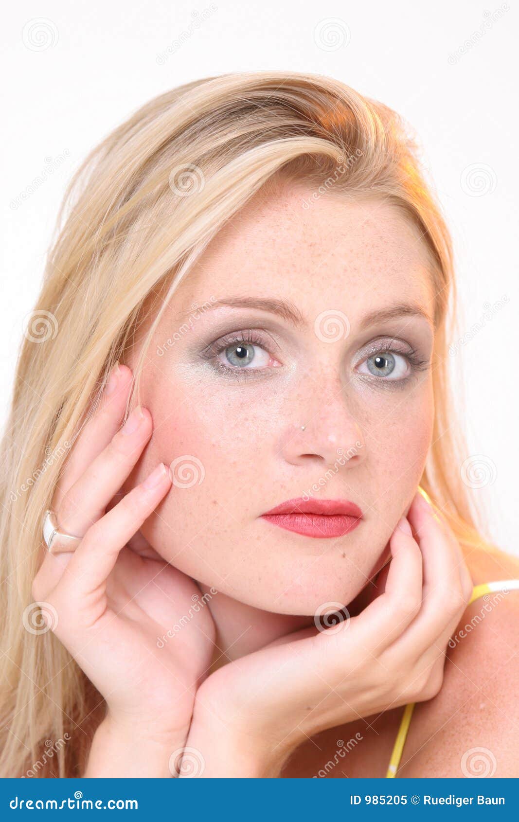 Blond Girl with Direct Look Stock Image - Image of fragile, view: 985205