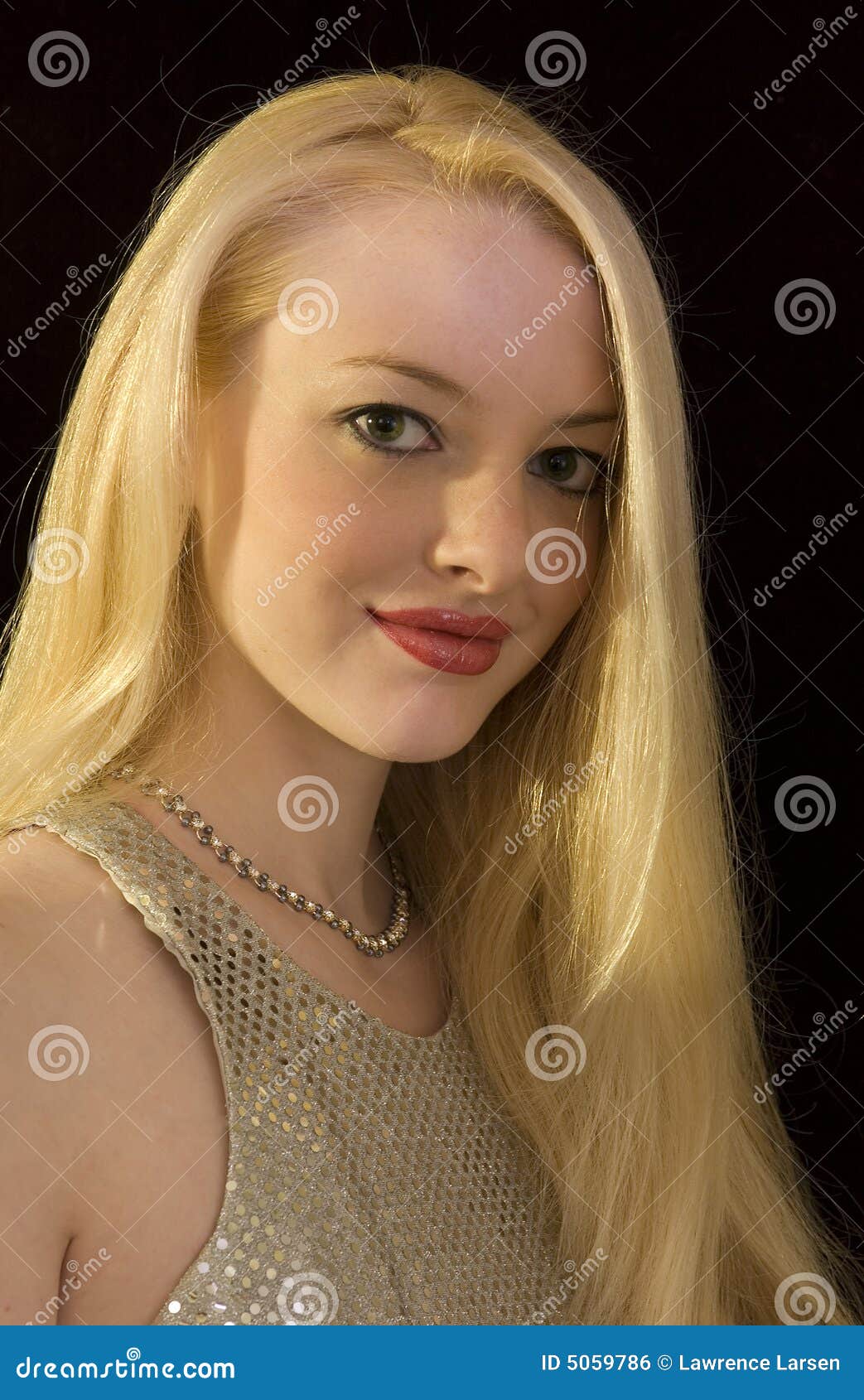 Blond Girl Headshot Morning Light from Left Stock Photo - Image of ...
