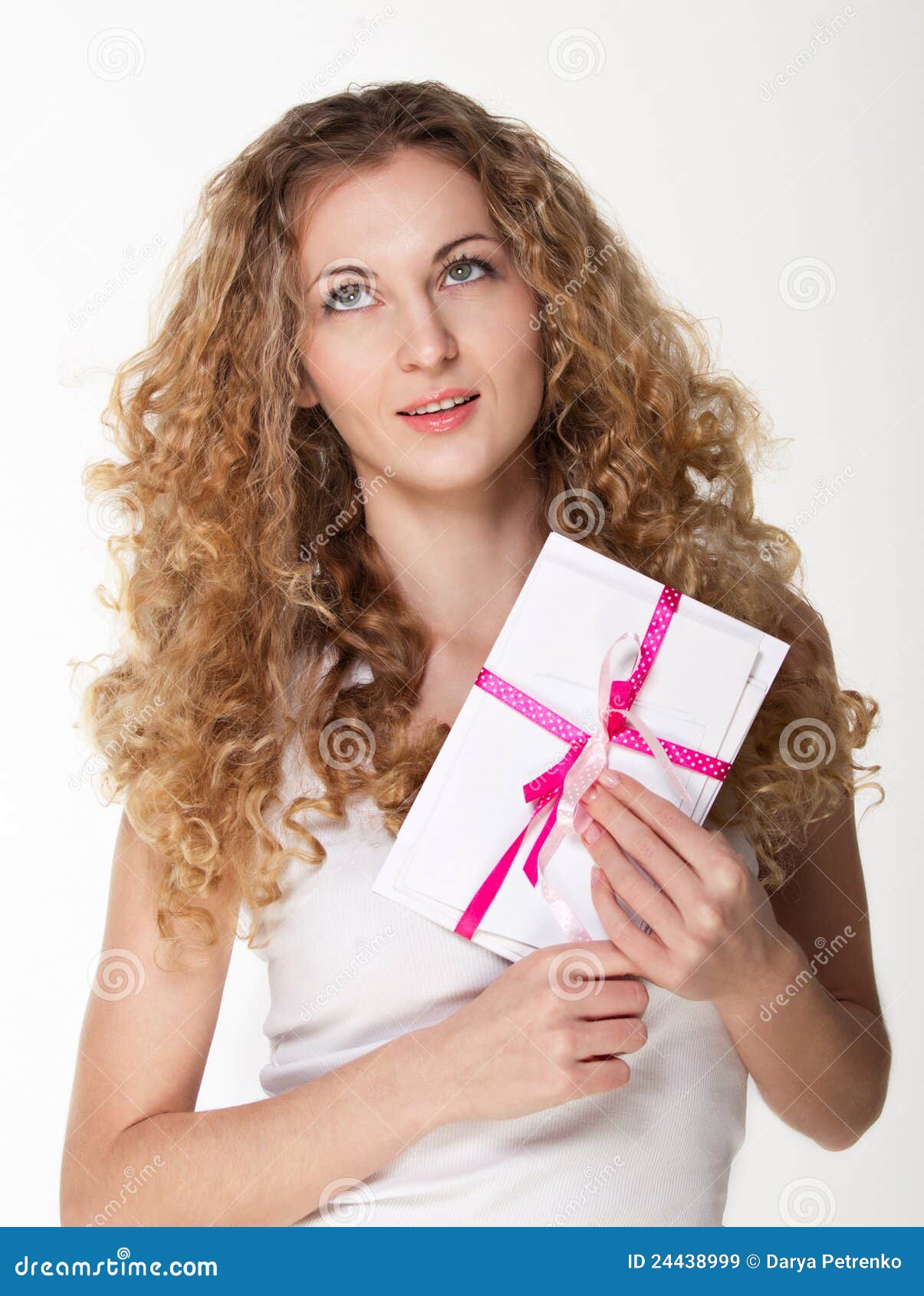 Blond Girl with Love Letters Stock Image - Image of pattern ...