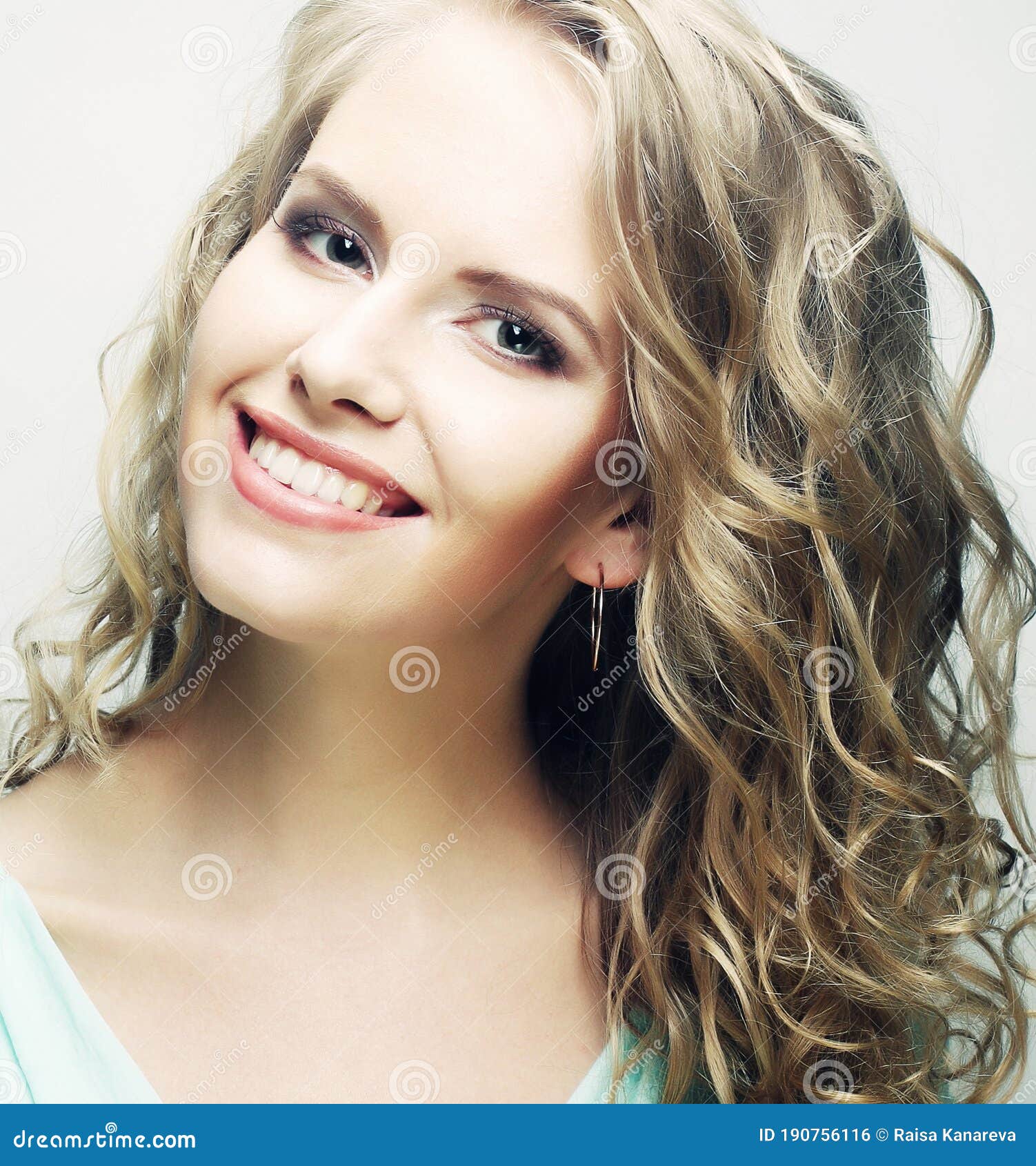 Blond Girl Smiling and Laughing Stock Photo - Image of femininity ...