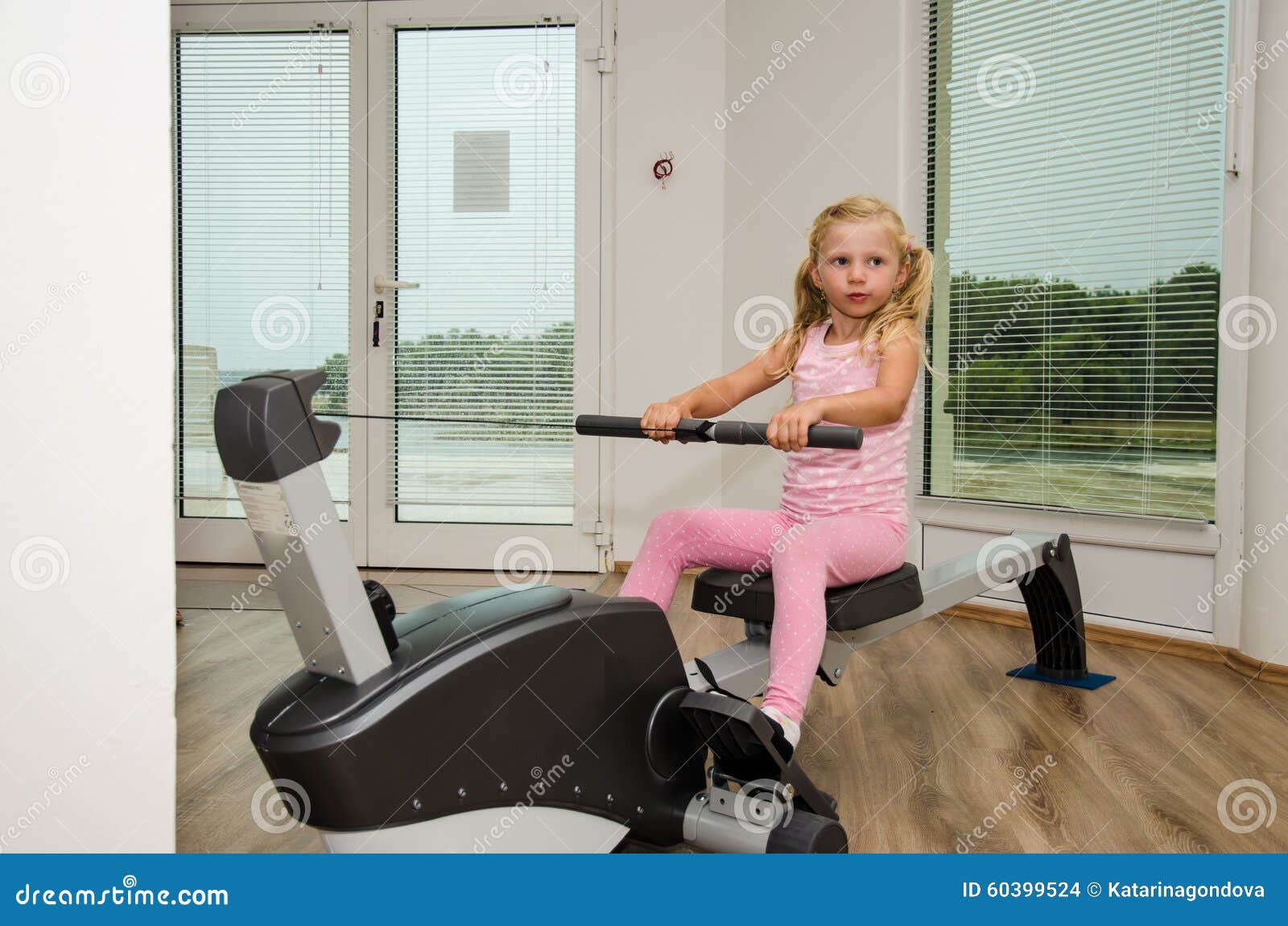 Blond girl training stock photo. Image of physical, athletic - 60399524