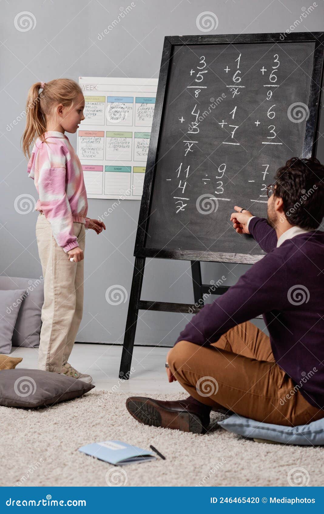Solving Math Problem with Tutor Stock Photo - Image of student, formula ...