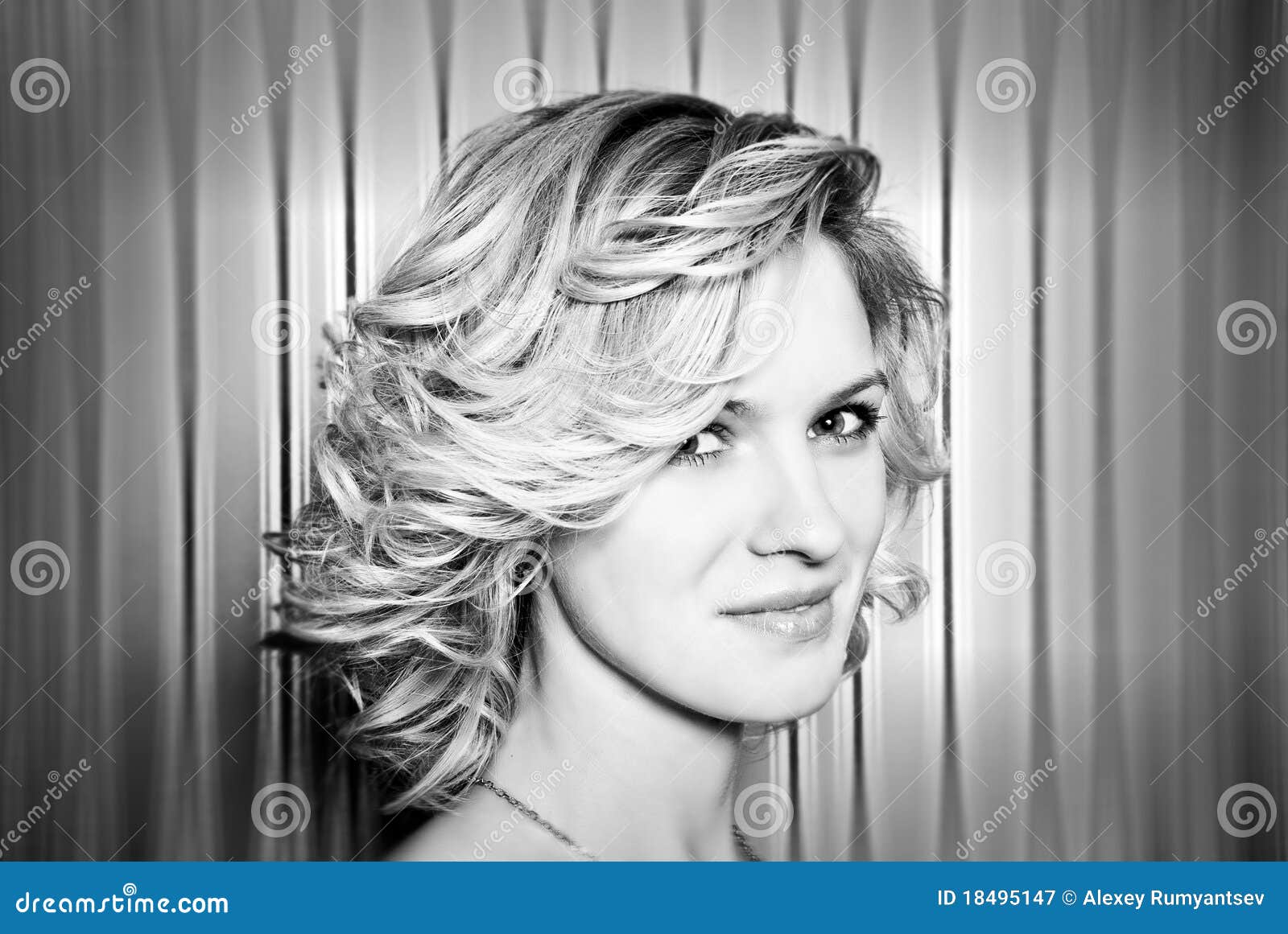 Blond hairstyle stock image. Image of nice, shadow, indoor - 18495147