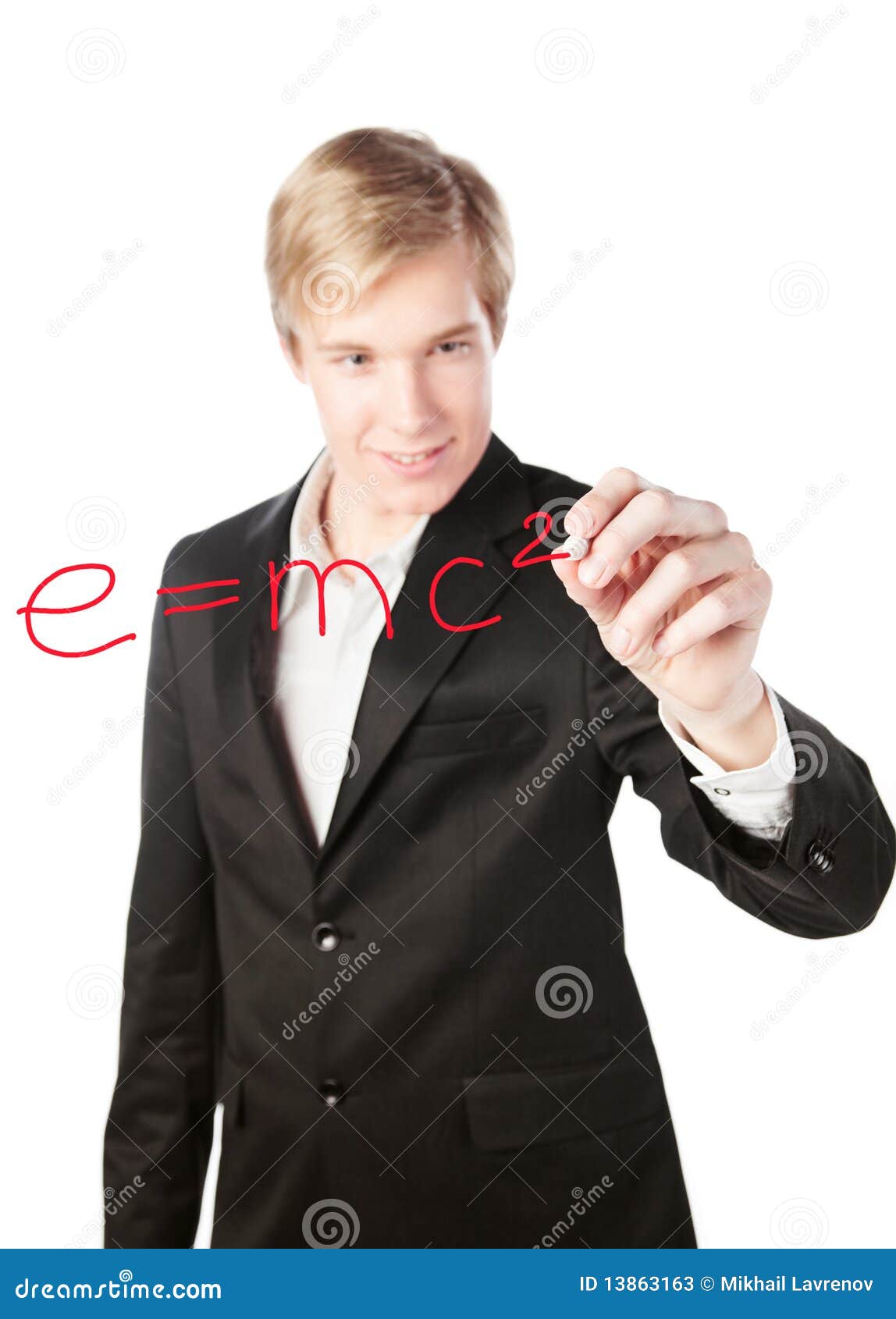 Handsome Guy Drawing His Dreams Stock Image | CartoonDealer.com #47993359