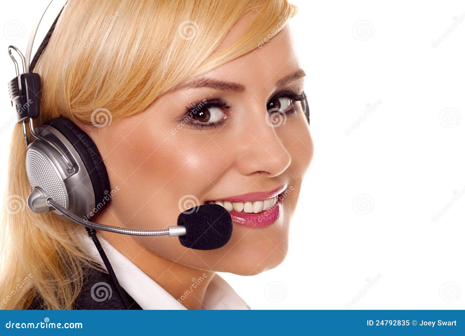 Blond receptionist stock image. Image of business, helpdesk - 24792835