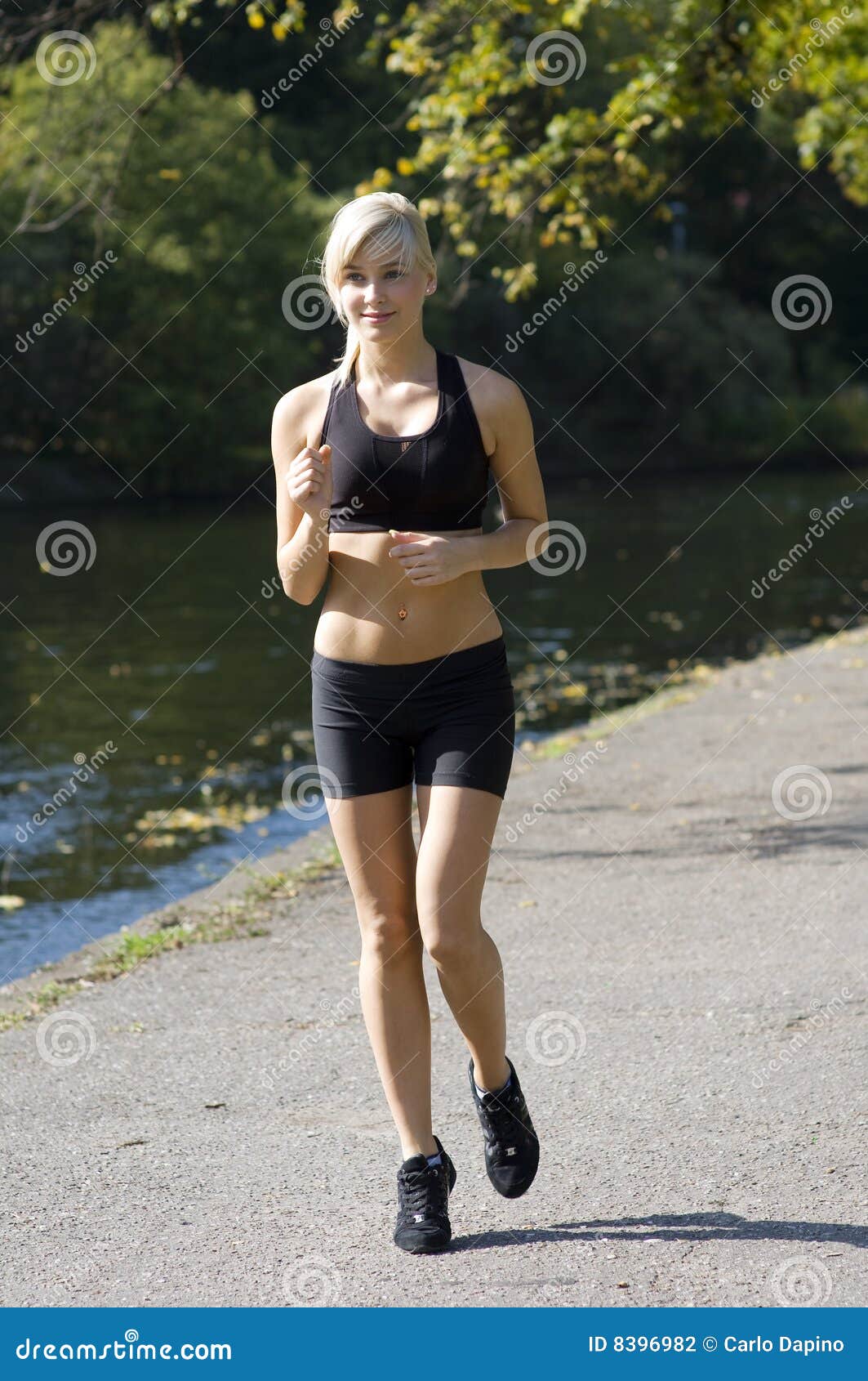 Blond running stock photo. Image of beauty, road, shape - 8396982