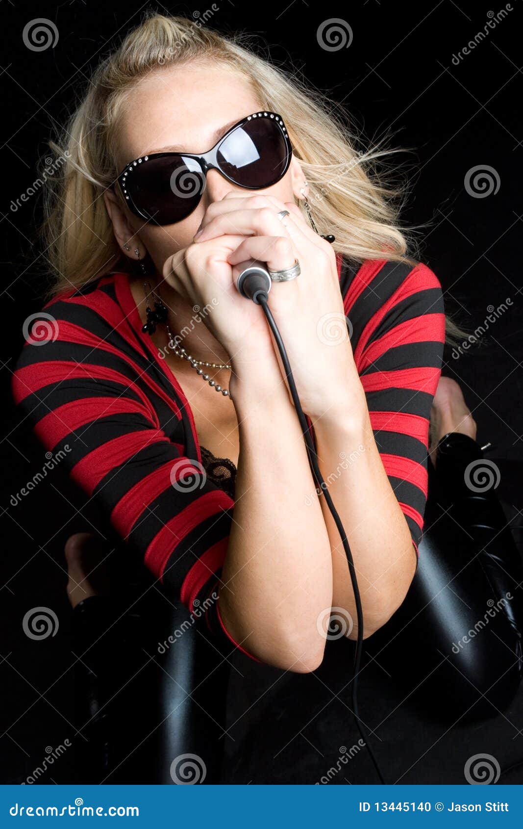Blond Singer stock photo. Image of hair, teen, shades - 13445140
