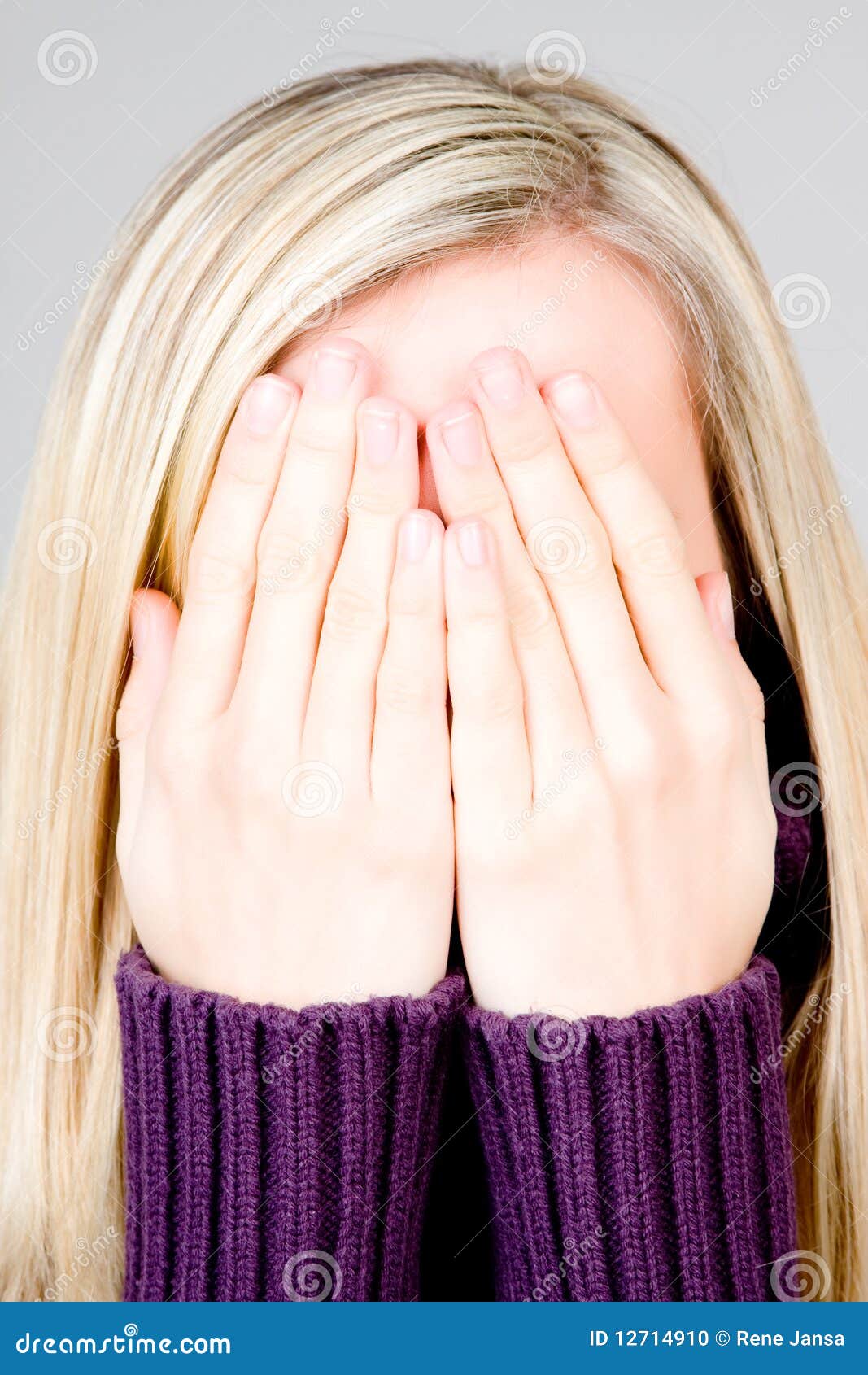 Teenager Covering Half Face Royalty-Free Stock Photography ...