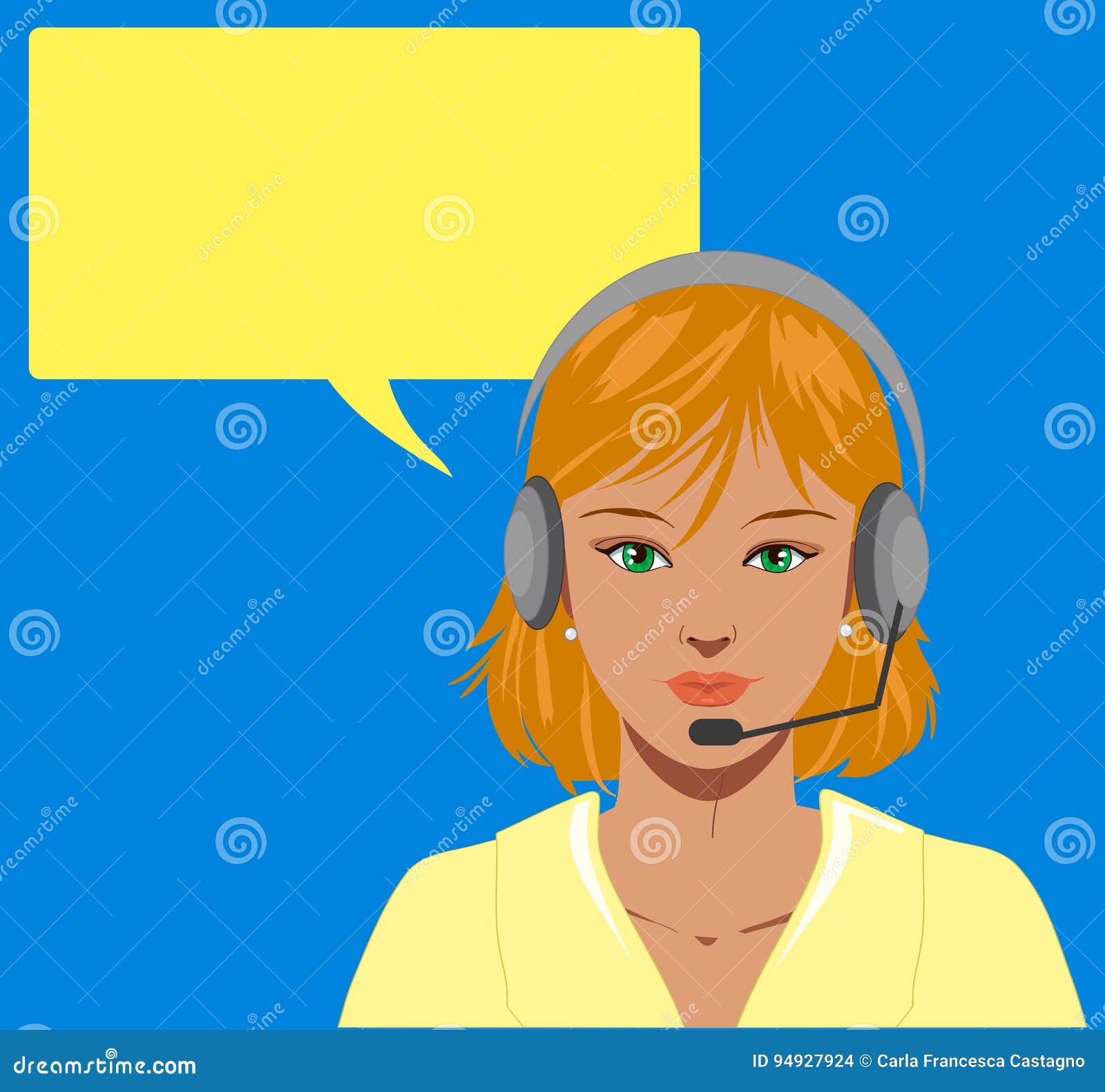 Guy Telephone Operator, Call Center 24 Cartoon Vector | CartoonDealer ...