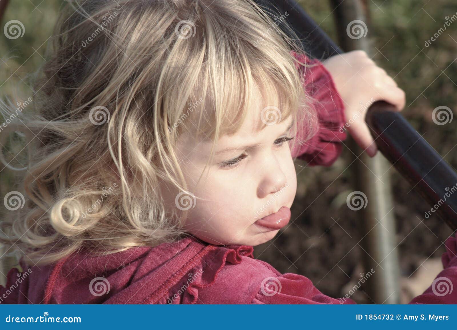 Blond Toddler Pouting stock photo. Image of culture, playground - 1854732