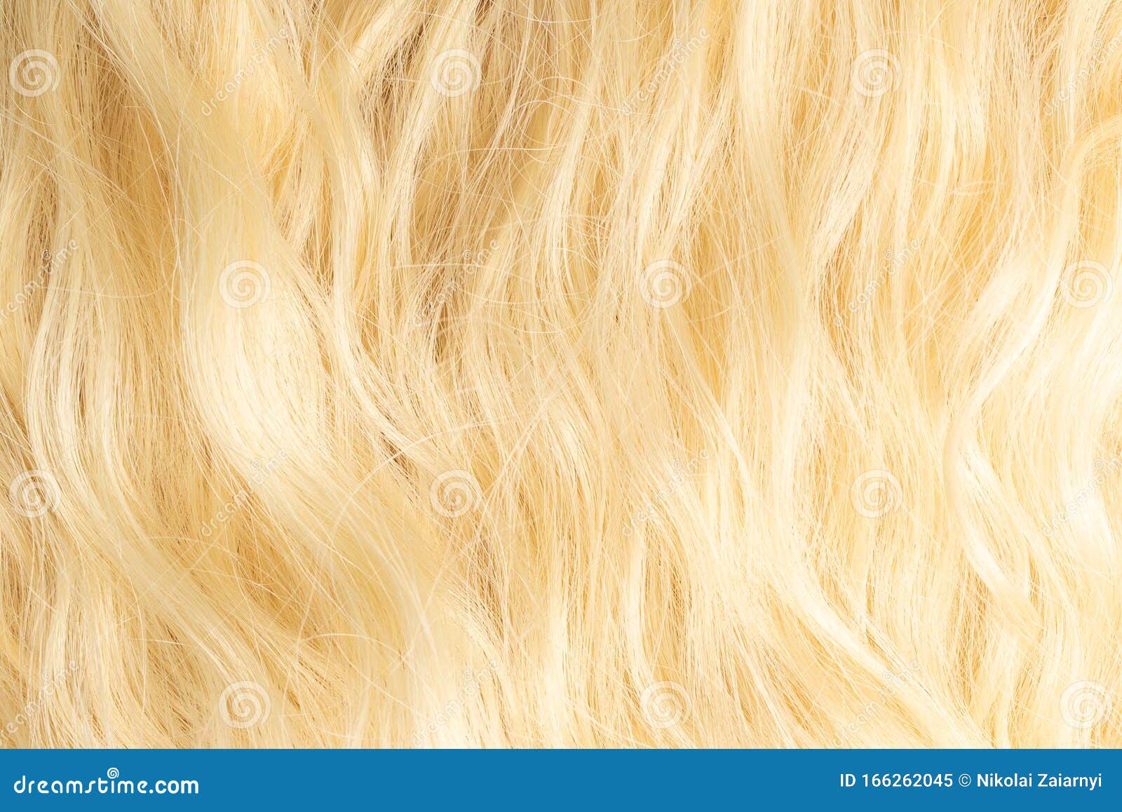 Blond Wavy Hair Pattern. Top View Stock Image - Image of care, long ...