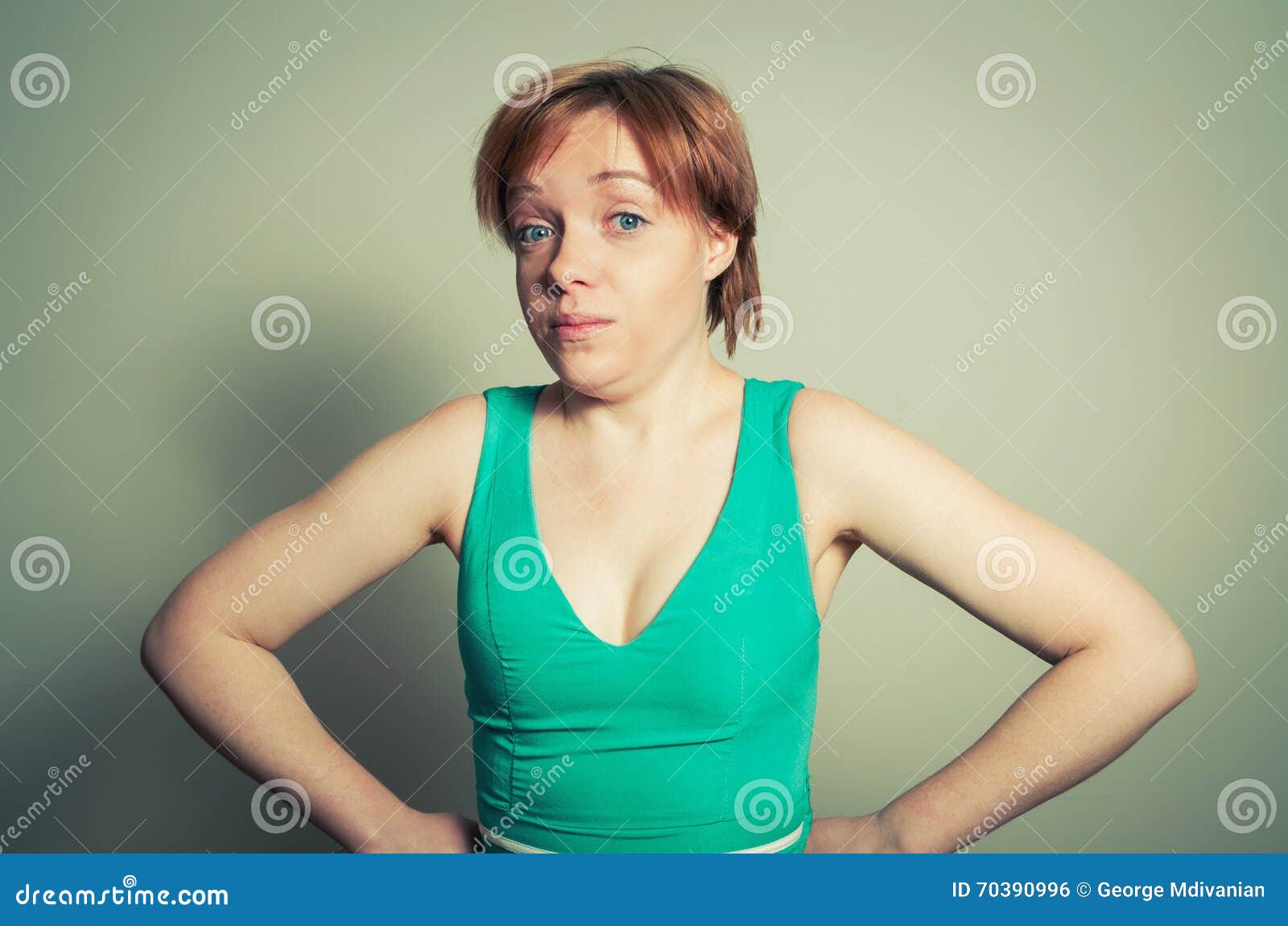 Blond Woman with Funny Expression Stock Photo - Image of excited ...