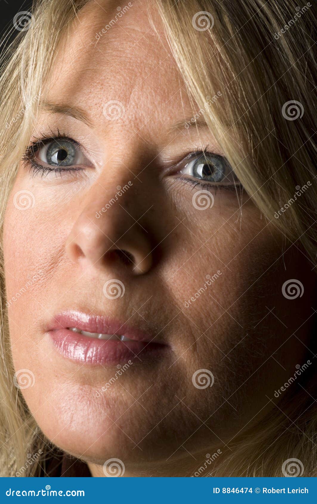 Blond woman head shot stock photo. Image of mature, smile - 8846474