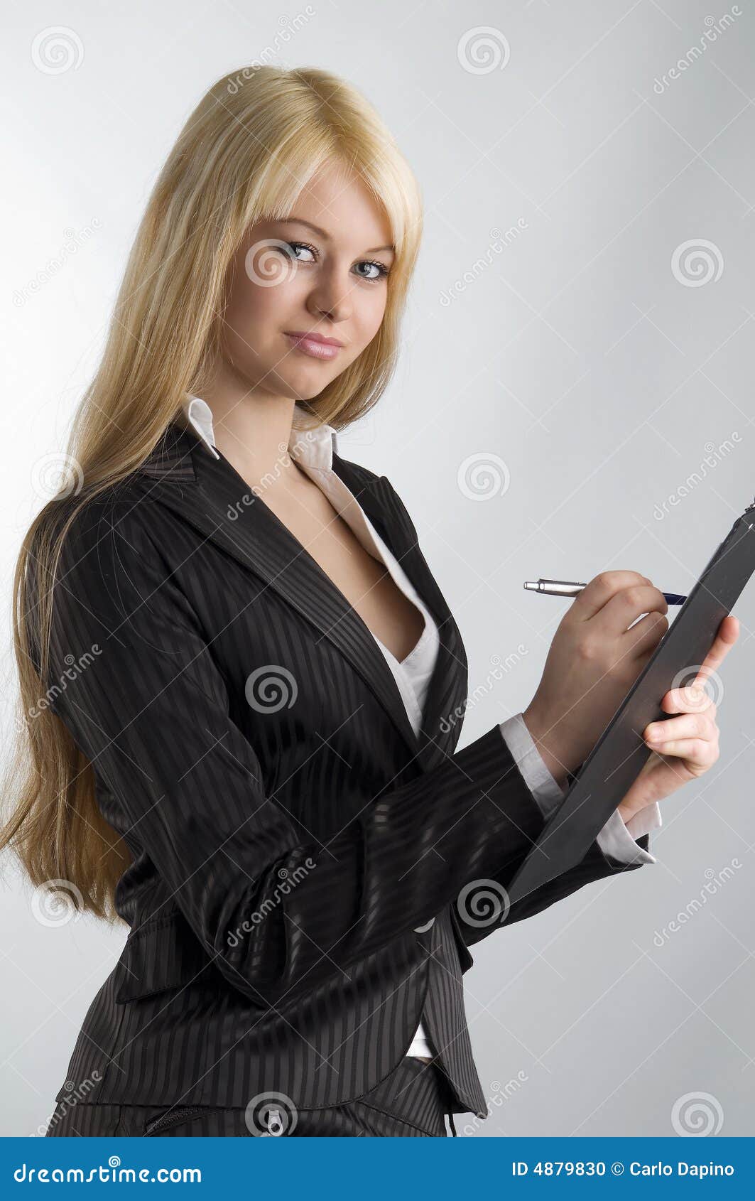 Blond writing stock photo. Image of partnership, beautiful - 4879830