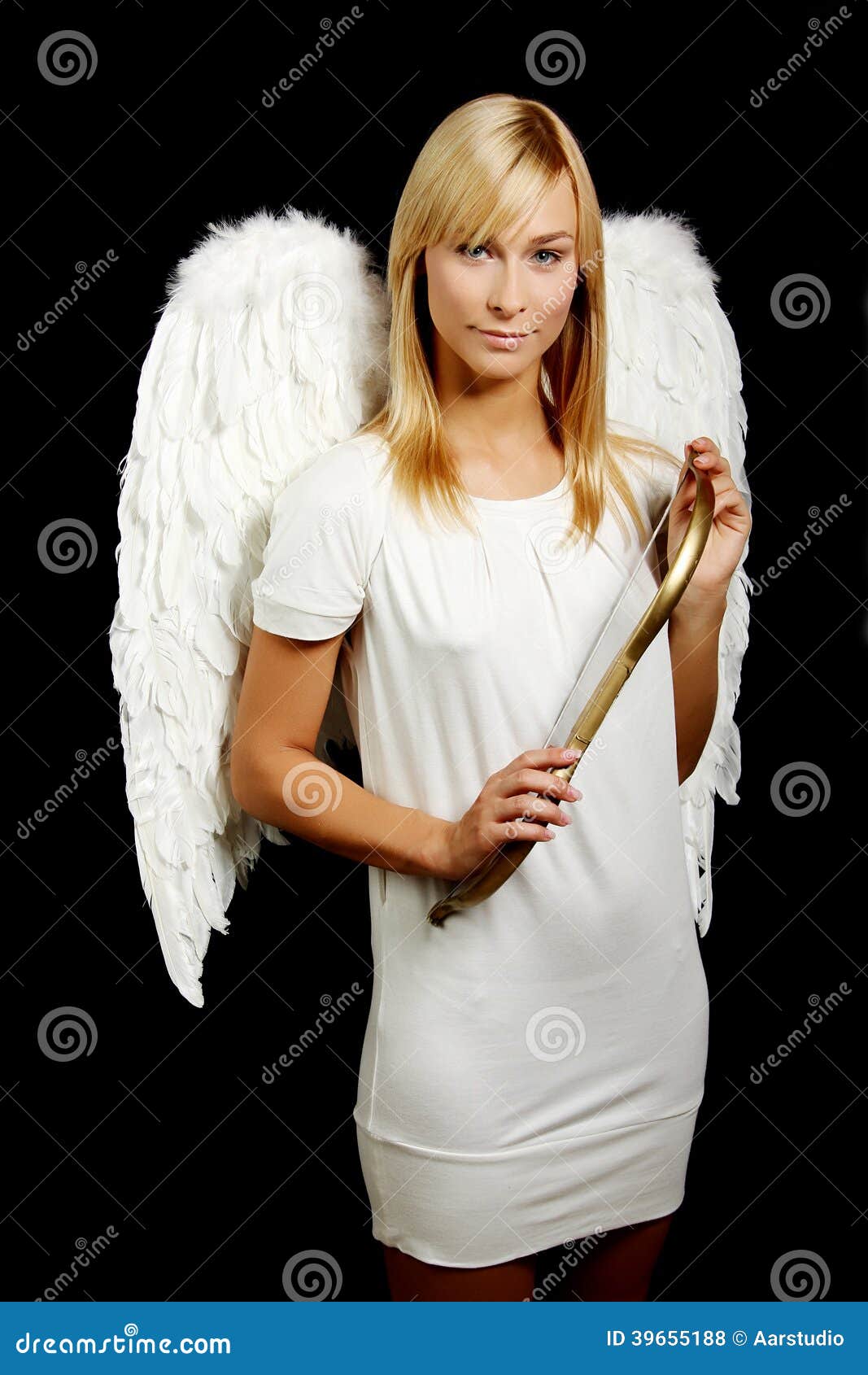 Blonde angel portrait stock photo. Image of lady, falling - 39655188