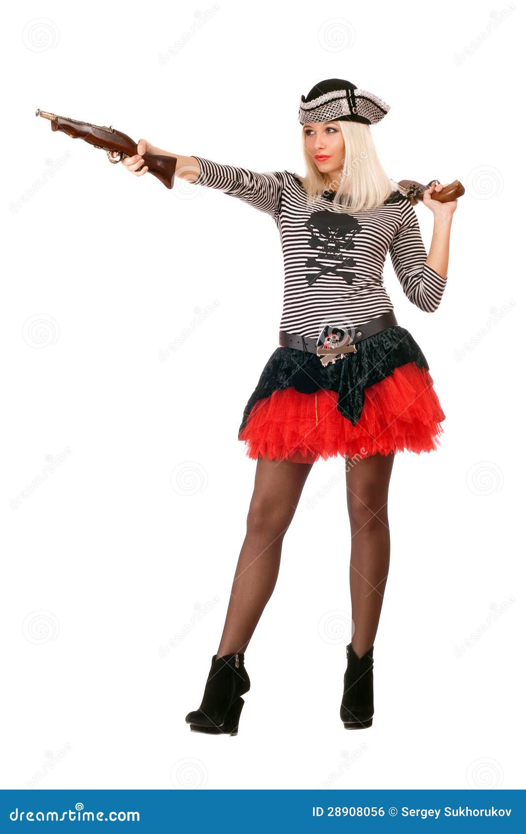 Blonde Assez Jeune Avec Des Canons Photo stock - Image du boucanier ...