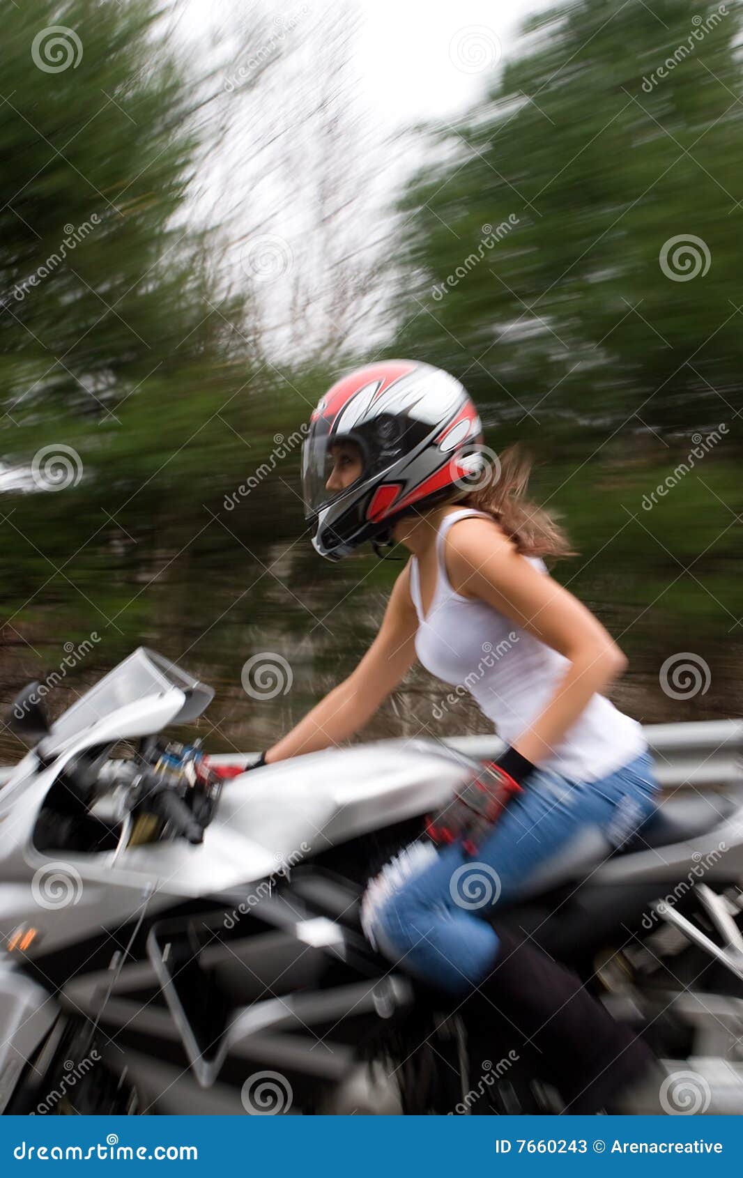Blonde Biker Girl stock image. Image of beautiful, bombshell - 7660243