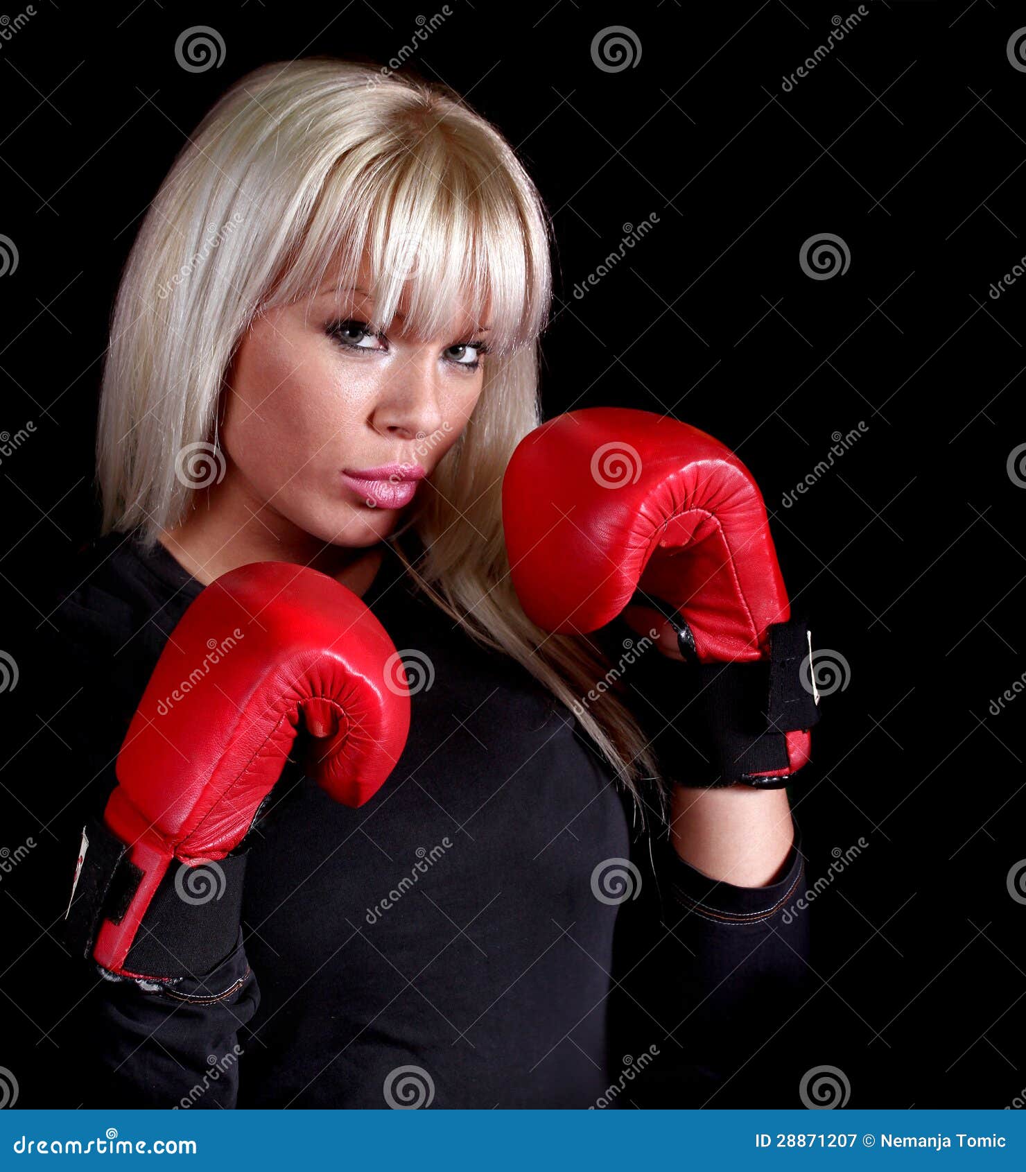 Blonde Boxer stock image. Image of confident, training - 28871207