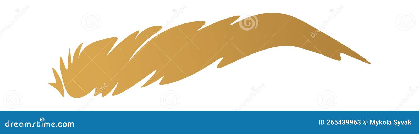 Blonde Bushy Curved Eyebrow Flat Icon Stock Vector - Illustration of ...