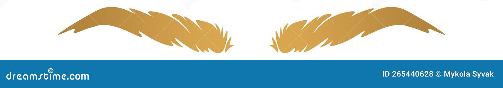 Blonde Bushy Curved Eyebrows Flat Icon Stock Vector - Illustration of ...