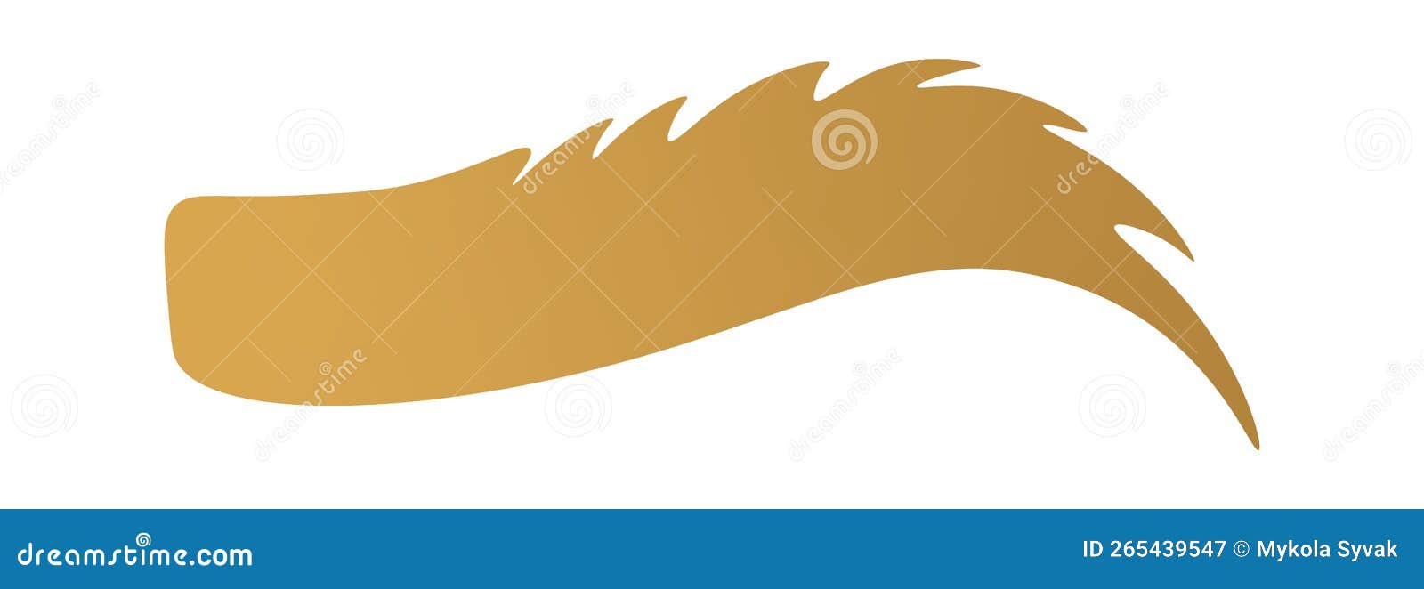 Blonde Curved Eyebrow Flat Icon Stock Vector - Illustration of shape, concept: 265439547