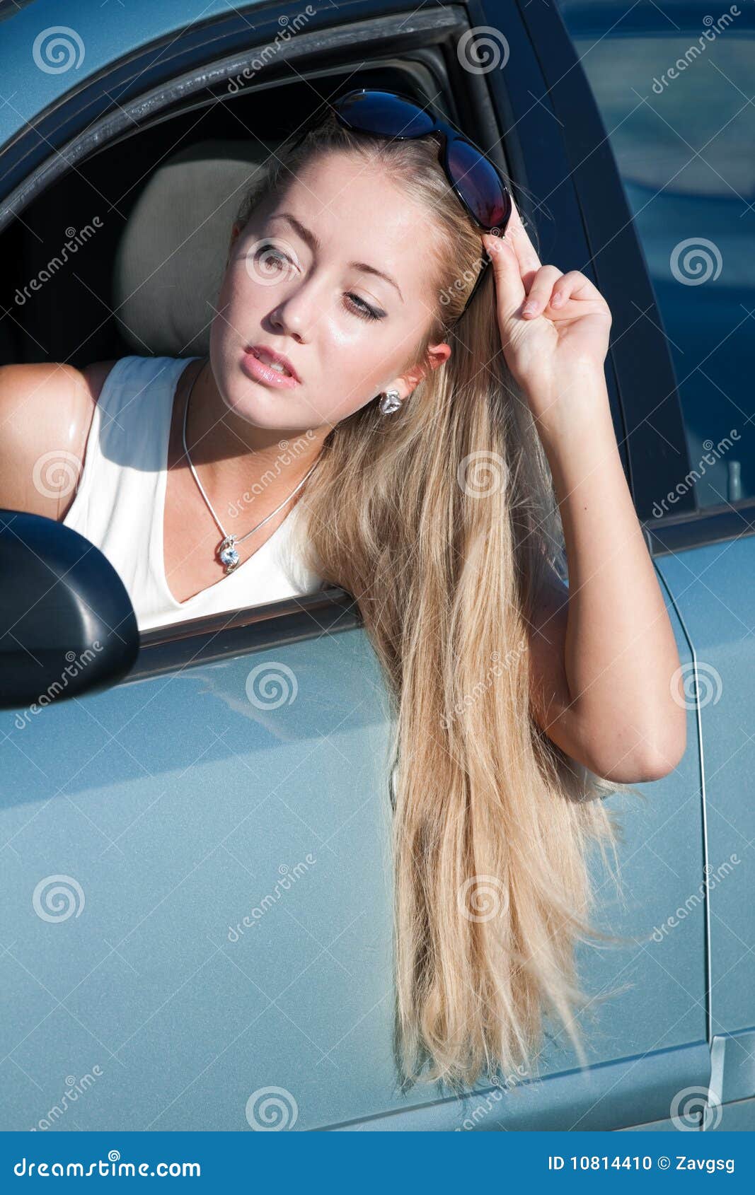 Blonde driver stock photo. Image of driving, hair, beauty - 10814410