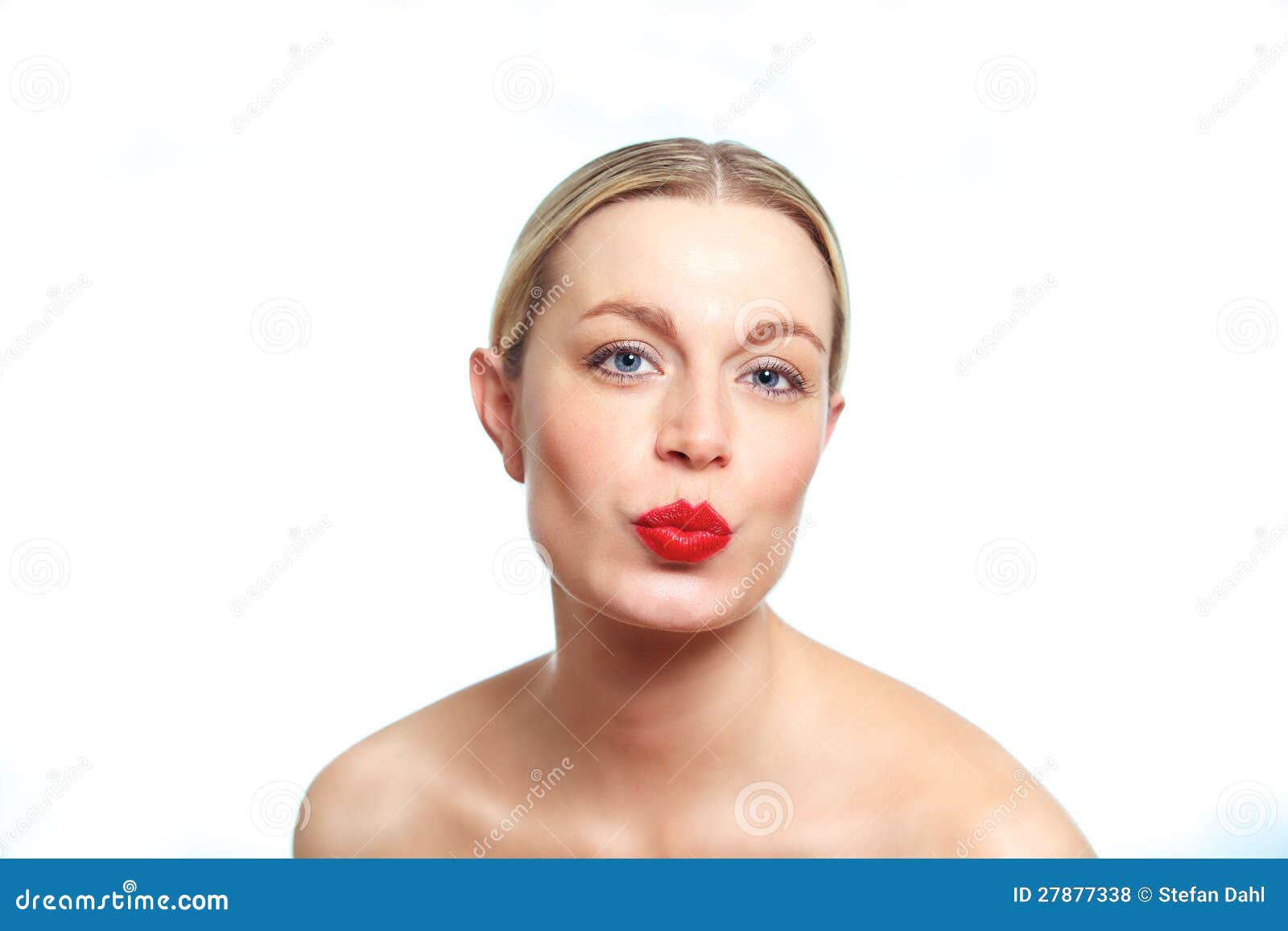 Blonde Female Woman Pouting Stock Photo - Image of blonde, lips: 27877338