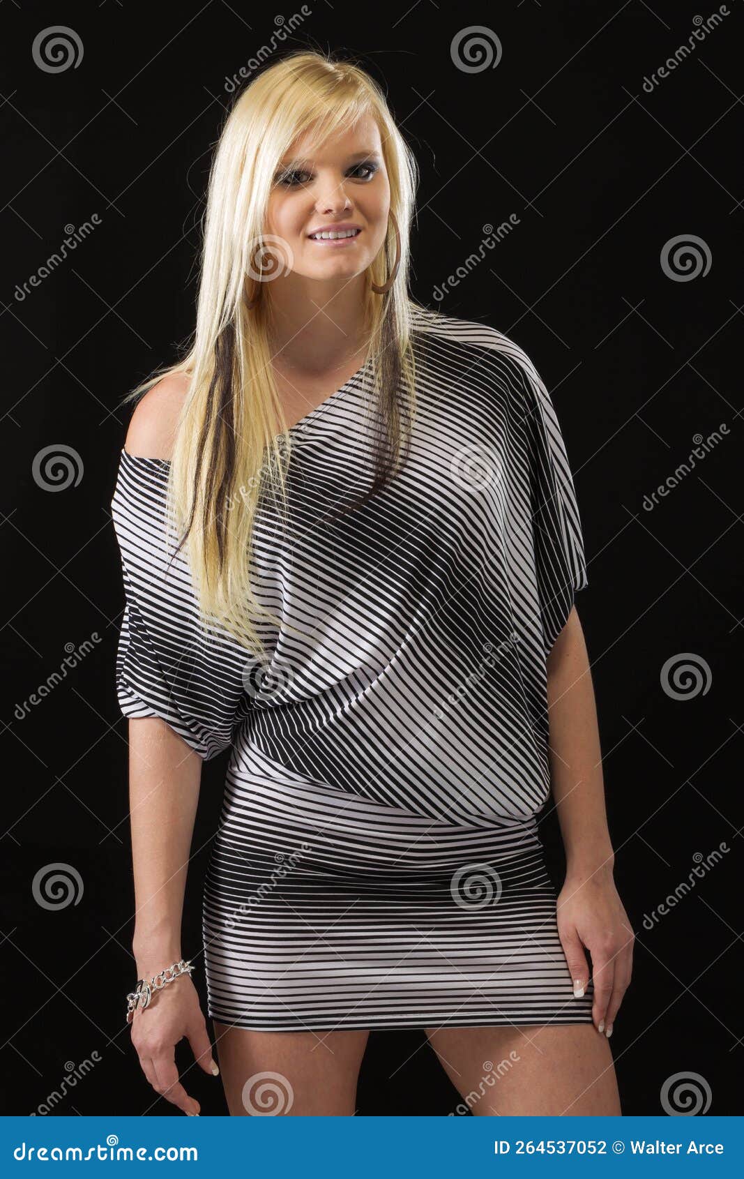 Blonde Figure Model in a Studio Environment Stock Photo - Image of ...