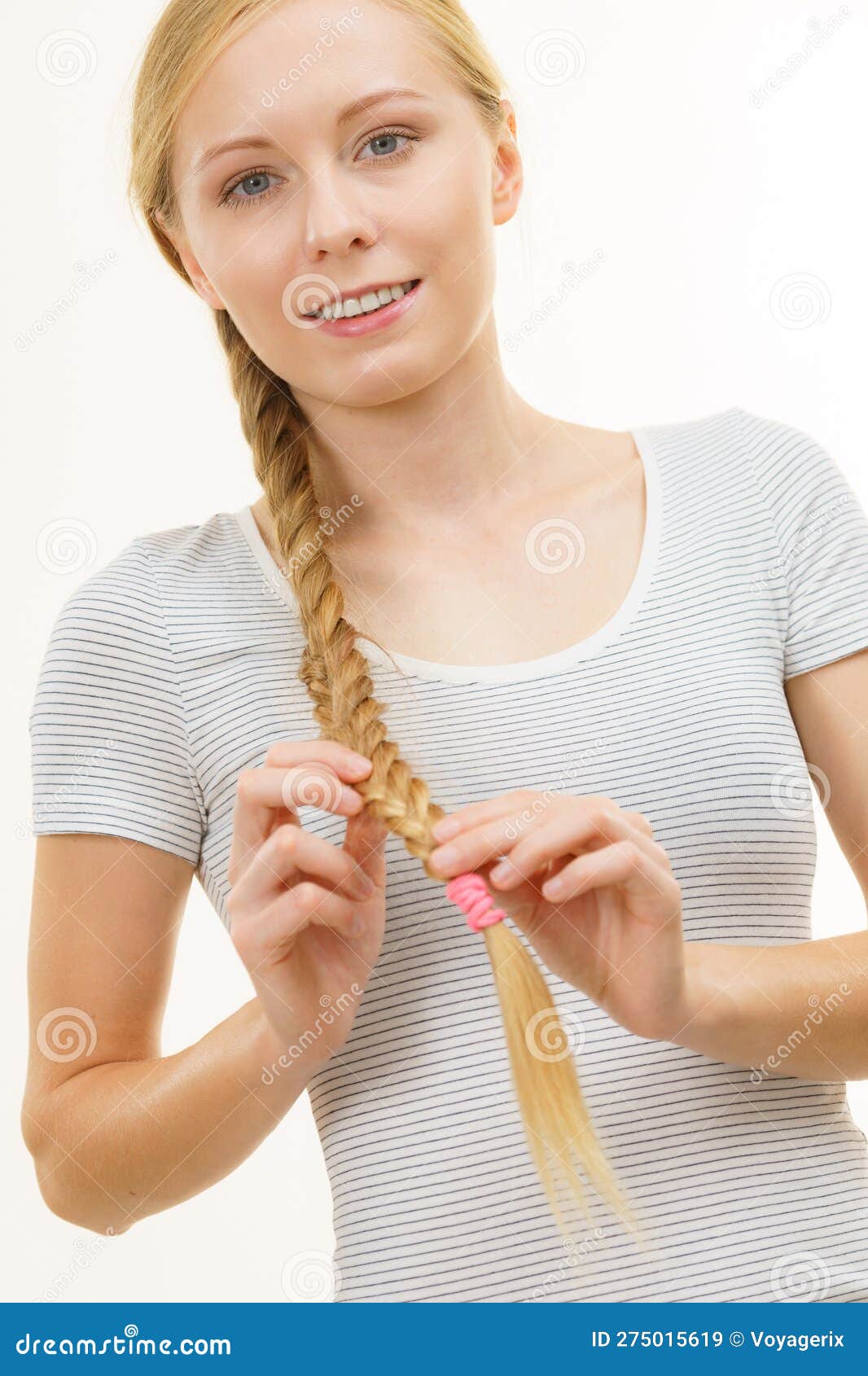 Blonde Girl With Braid Hair Stock Image Image Of Plait Haircare 275015619