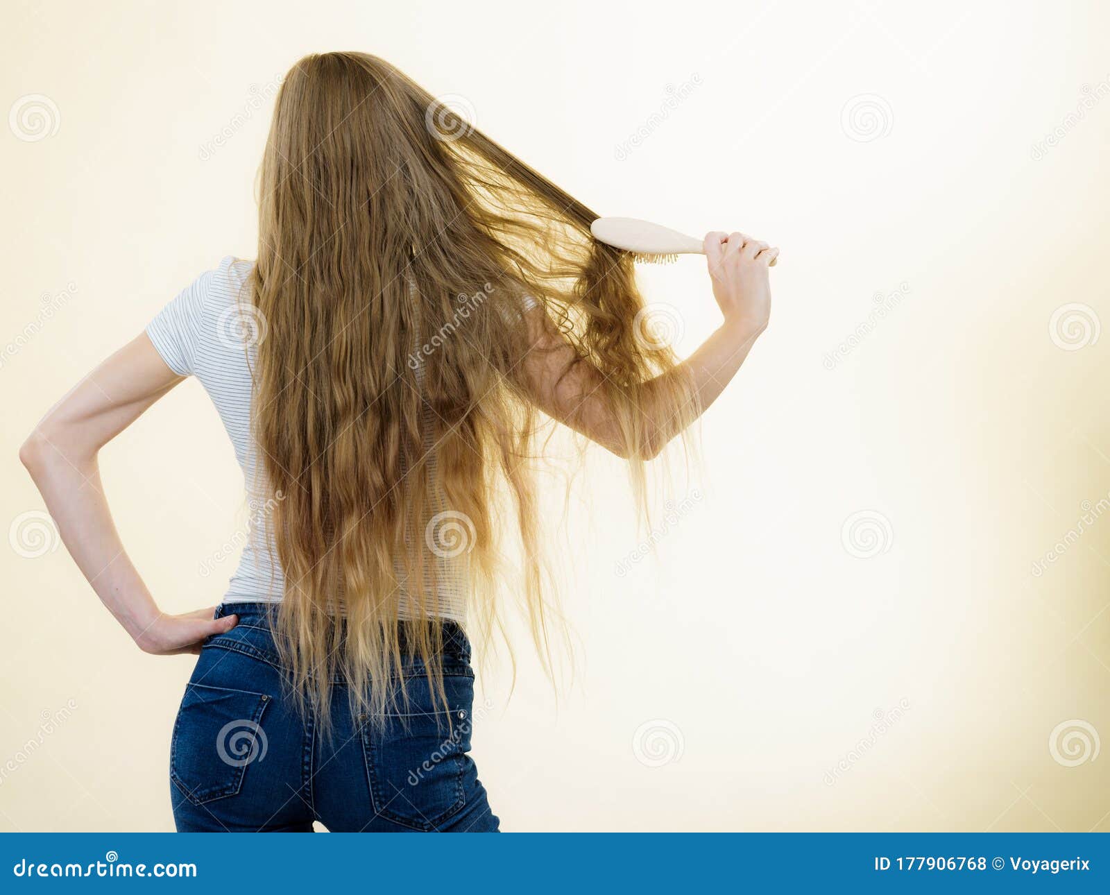 Blonde Girl Brushing Her Long Hair Stock Photo - Image of brush ... Blonde Girl Brushing Her Long Hair Stock Photo - Image of brush ...