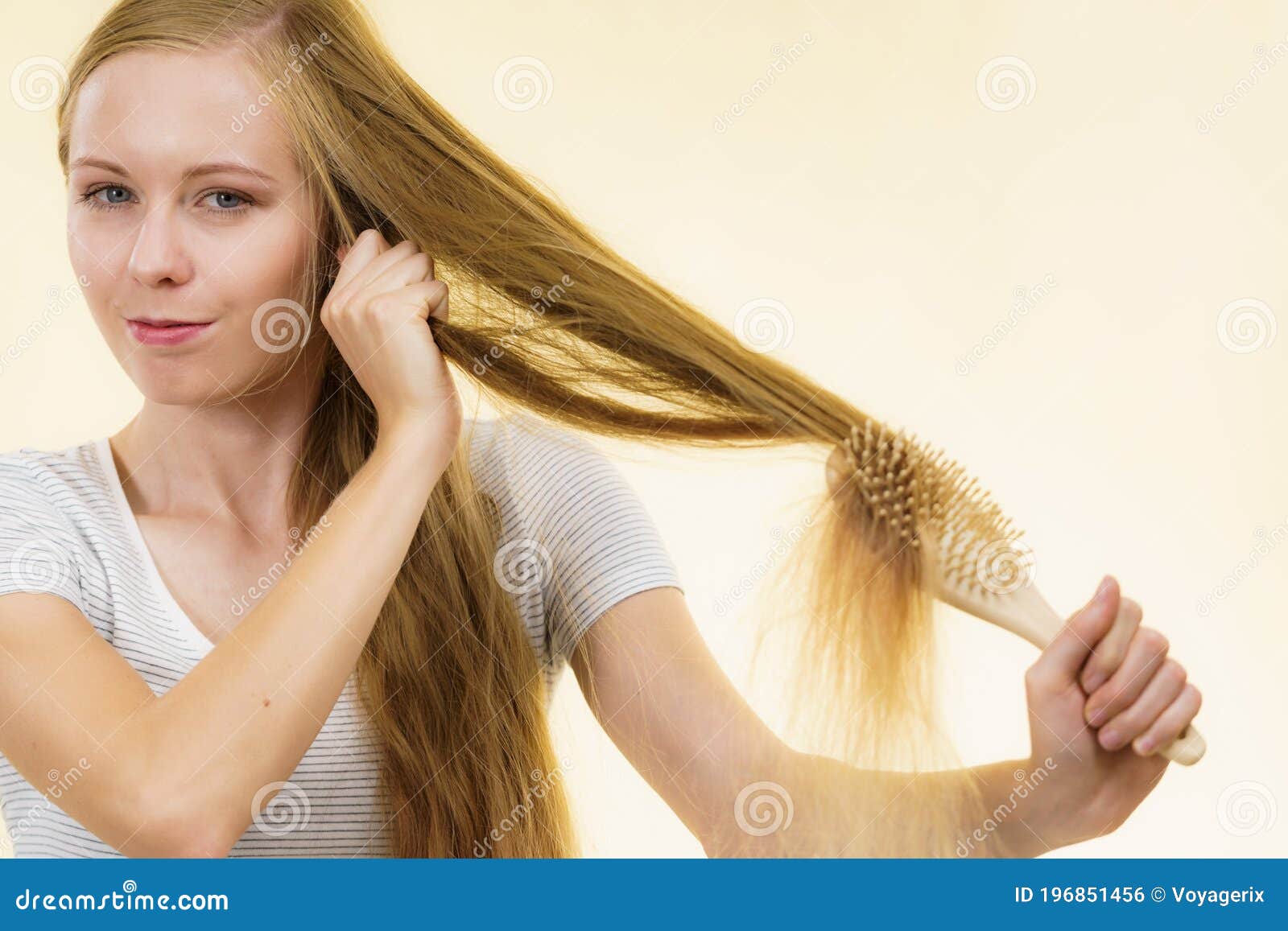 Blonde Girl Brushing Her Long Hair Stock Photo - Image of combing ... Blonde Girl Brushing Her Long Hair Stock Photo - Image of combing ...