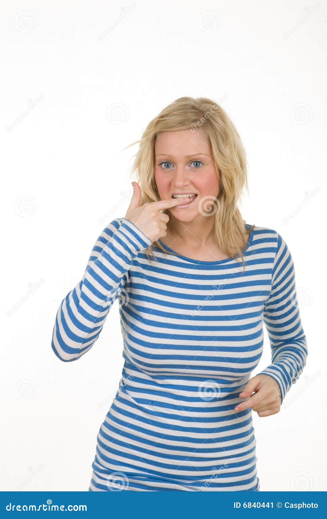 Blonde Girl Looking Puzzled Stock Image - Image of youngwoman, white ...