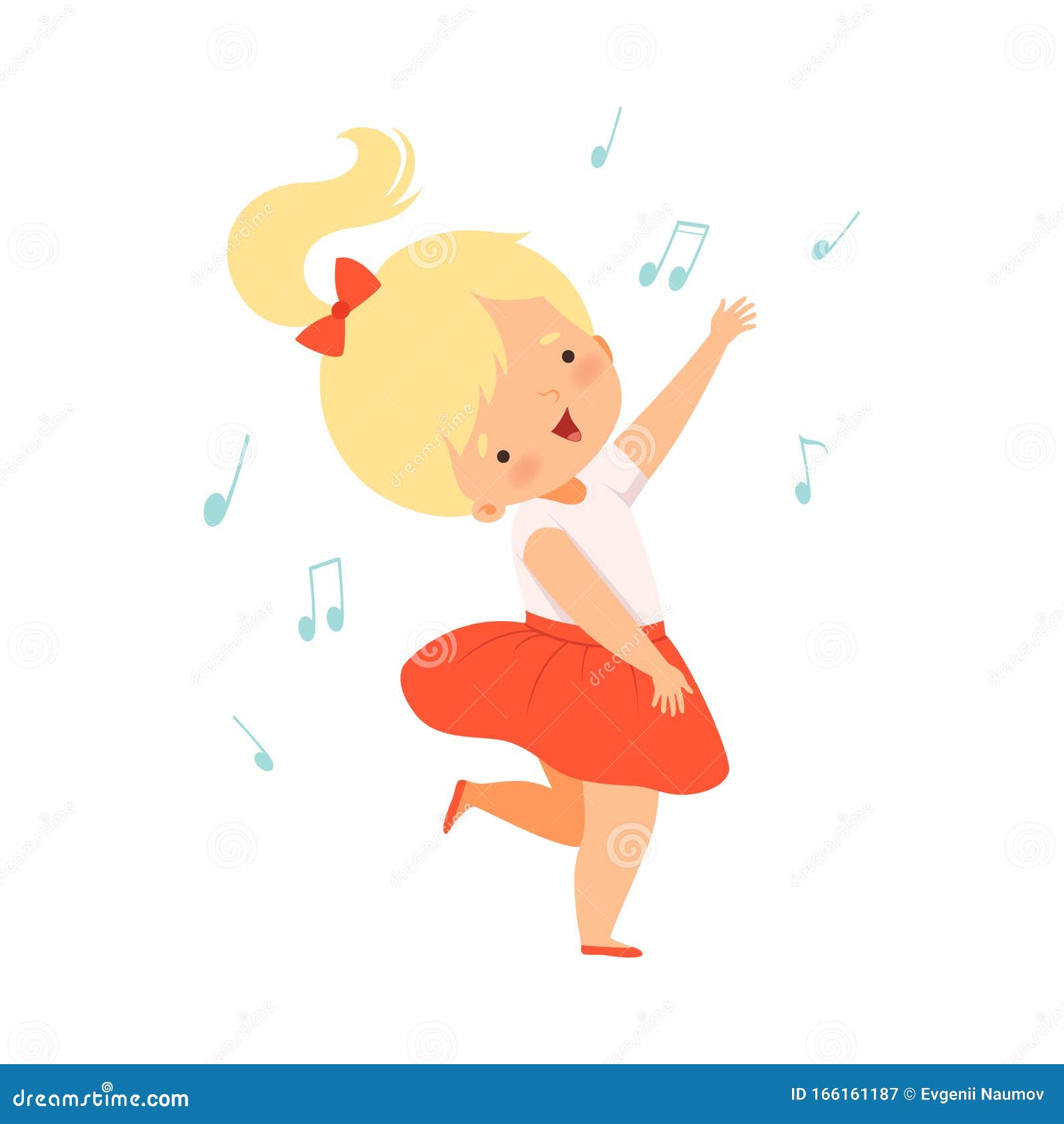 Blonde Girl Singen Und Tanzen, Adorable Kid that Fun Und Genießen Musik ... Blonde Girl Singen Und Tanzen, Adorable Kid that Fun Und Genießen Musik ...