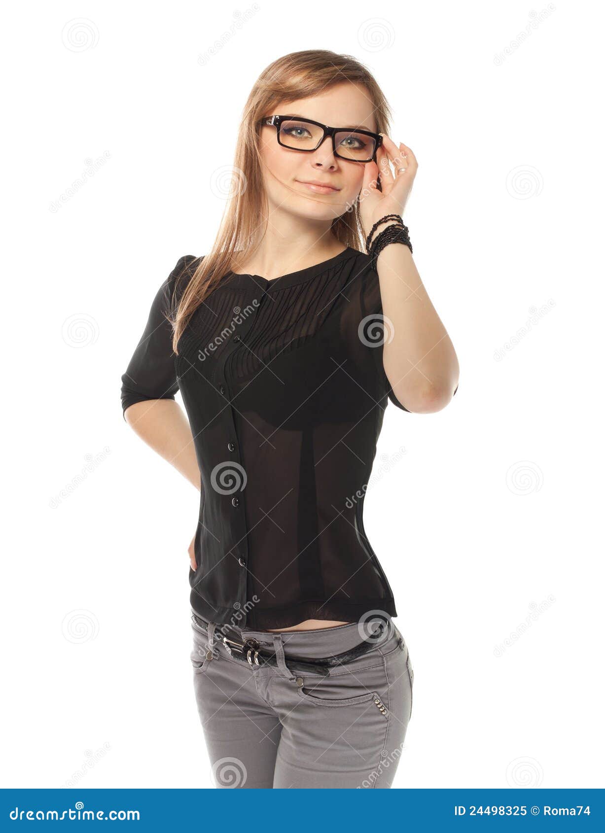 Blonde girl vision stock image. Image of white, hair - 24498325