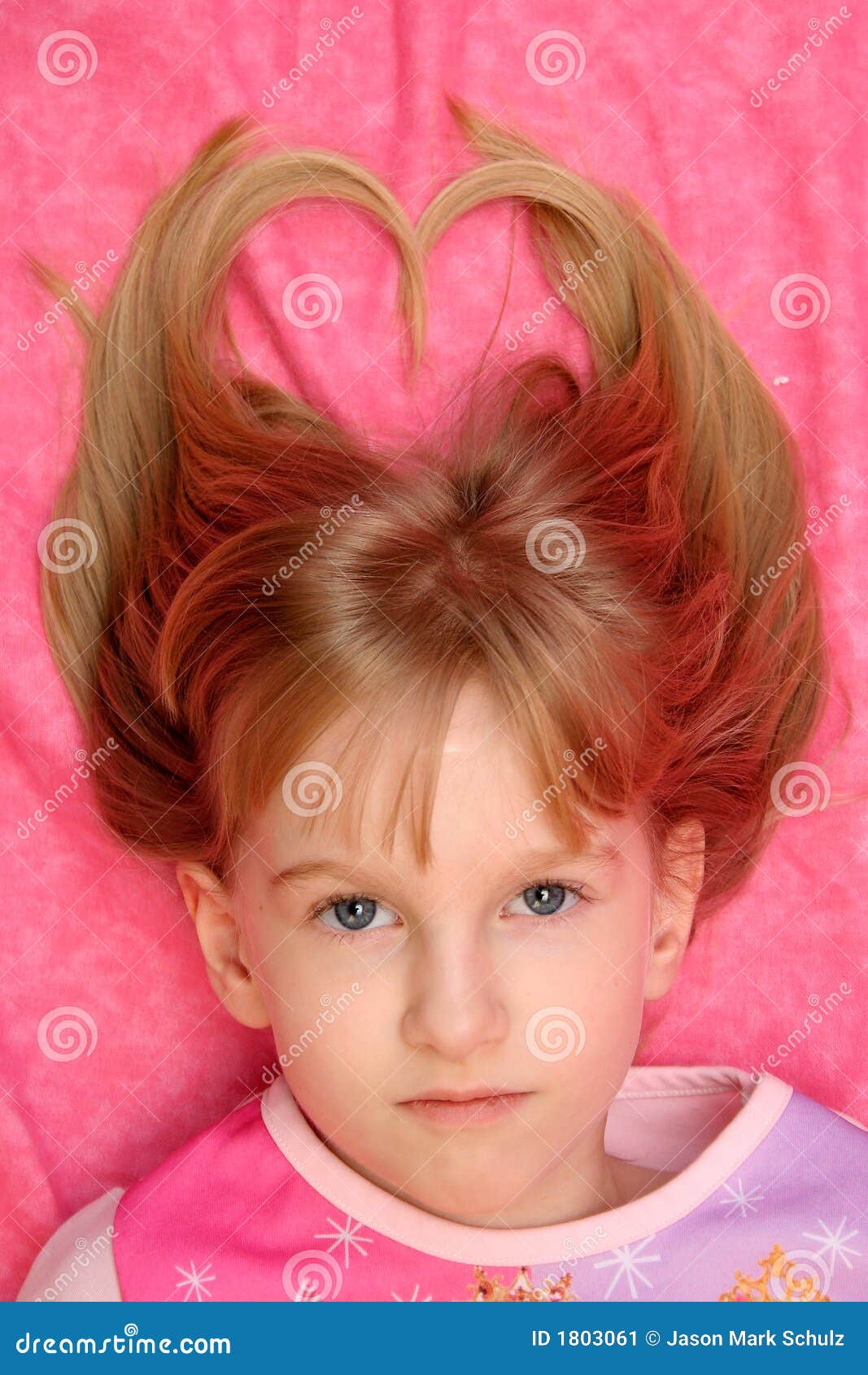 Blonde Heart Hair stock image. Image of valentines, skin - 1803061