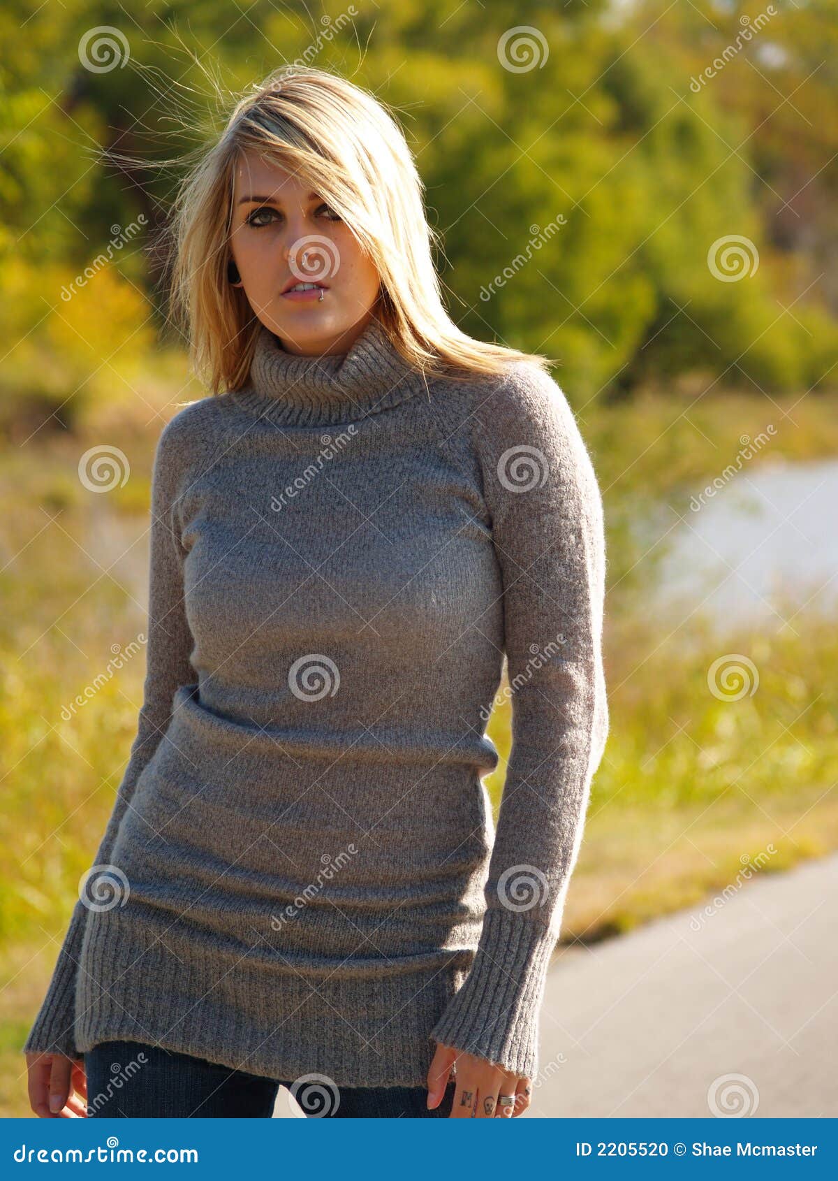 Blonde Model Outside stock photo. Image of adult, fashion - 2205520