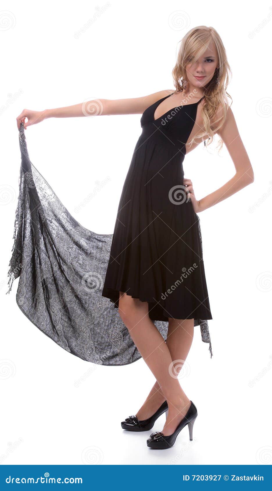 Blonde model with shawl stock image. Image of shawl, girl - 7203927