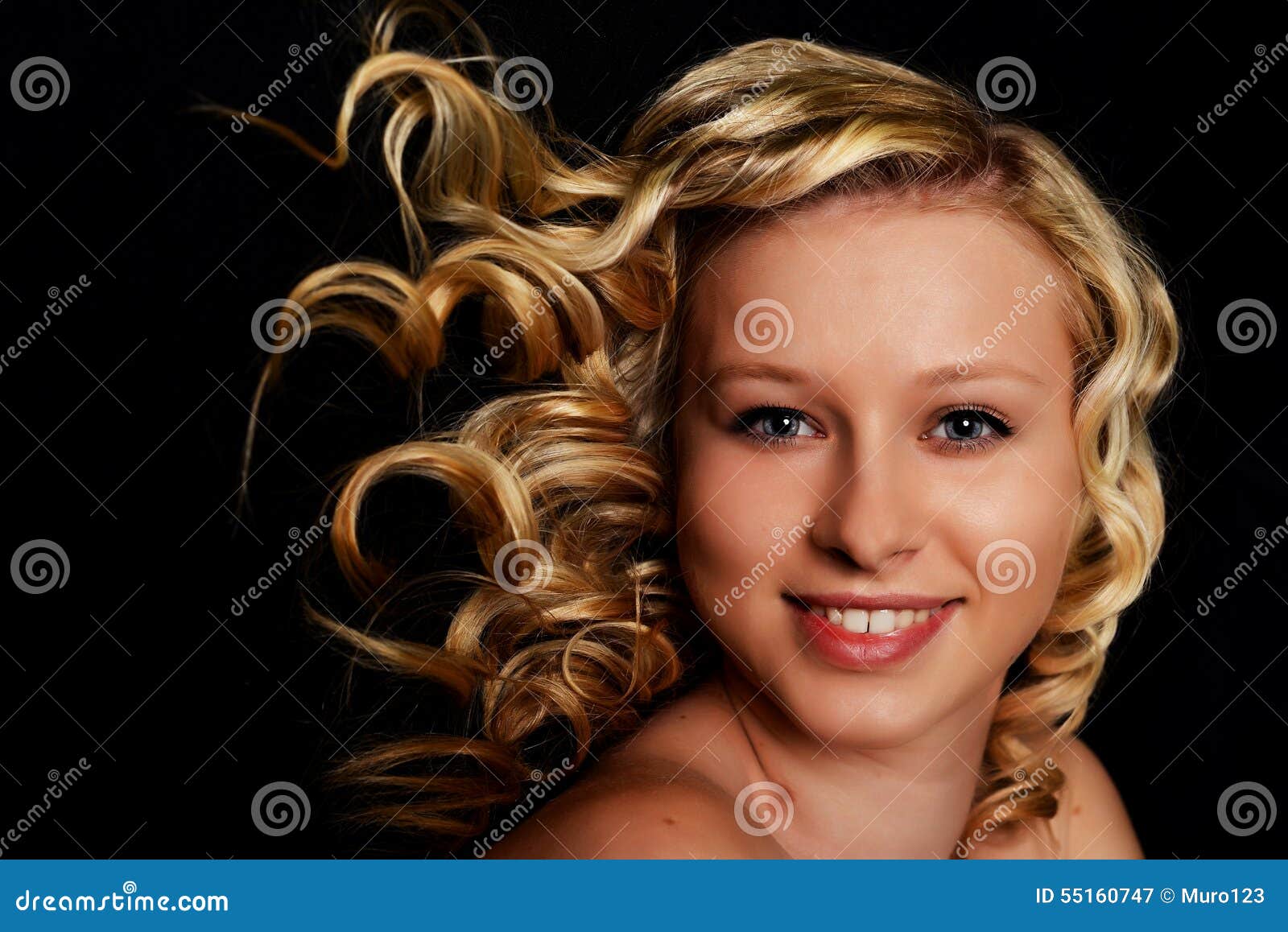 Blonde model woman stock image. Image of care, closeup - 55160747